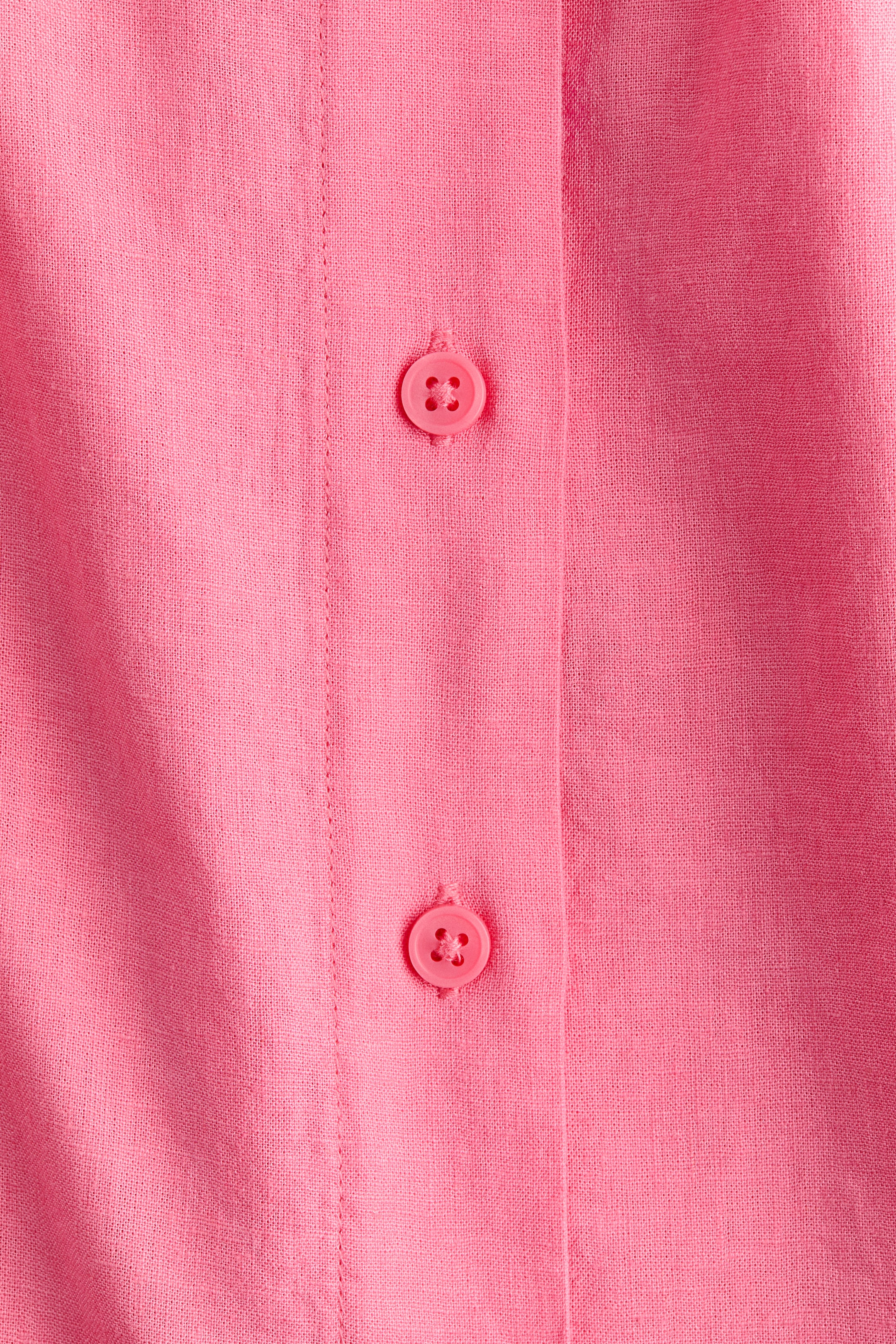 Women's Pink Linen-Blend Shirt | H&M US