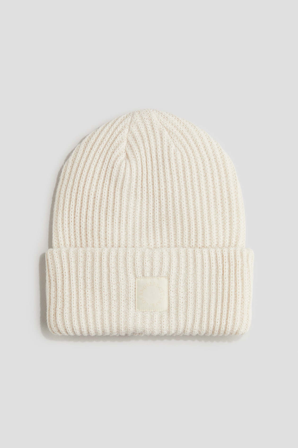 Cream Appliquéd beanie for kids | H&M GB