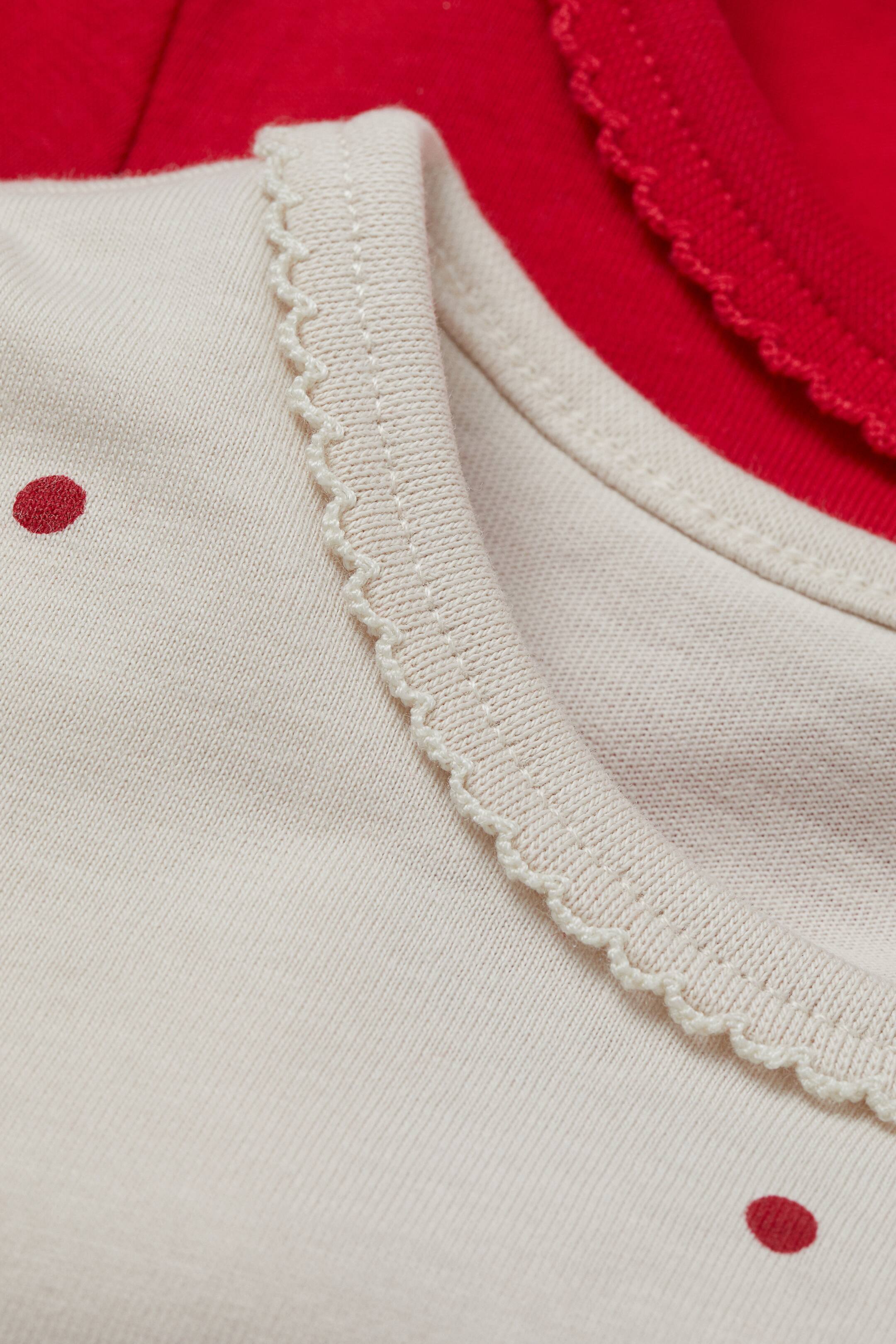 2-pack Jersey Shirts - Red/dotted - Kids | H&M US