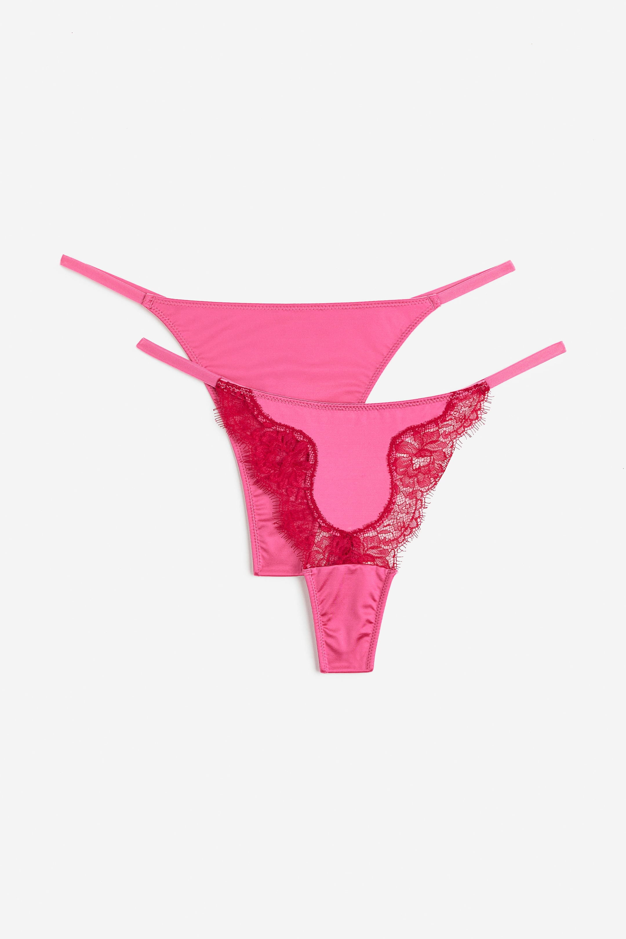 2-pack satin thong briefs - Pink - Ladies | H&M IN