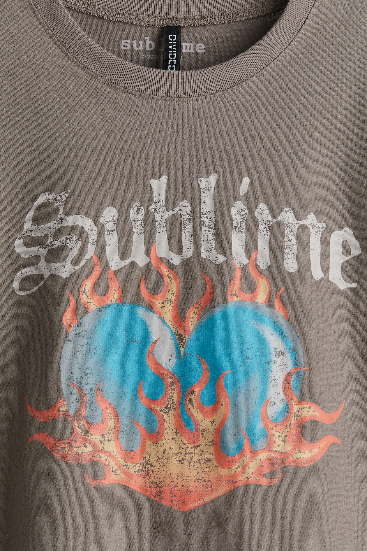 Printed T-shirt - Dark greige/Sublime - Ladies | H&M IN