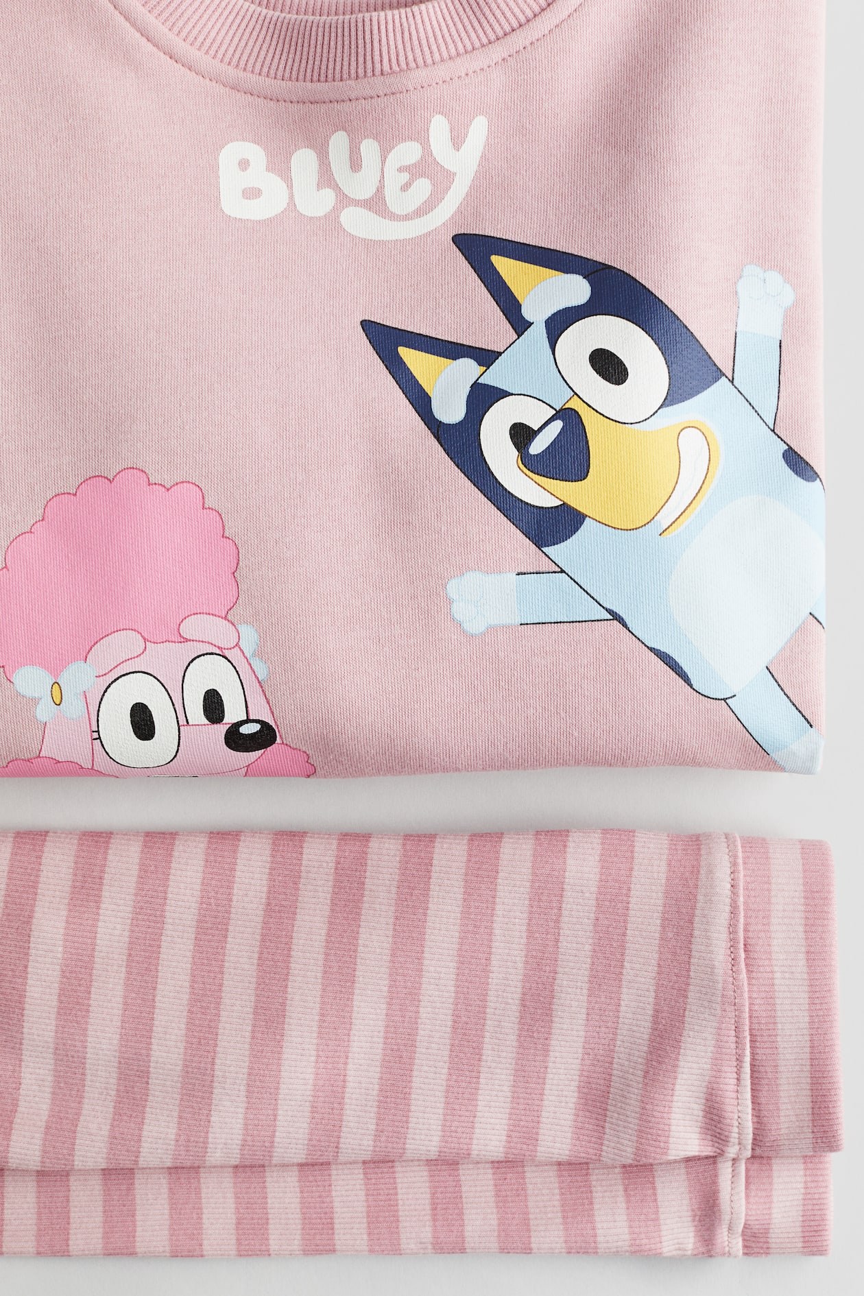 Light pink/Bluey 2-piece Top and Leggings Set for kids | H&M PH