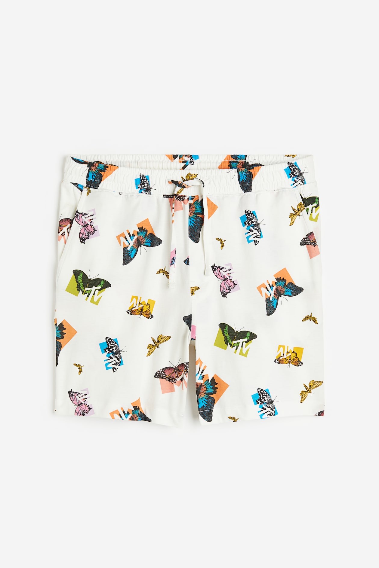 Patterned Pajama Shorts - White/MTV - Men | H&M US