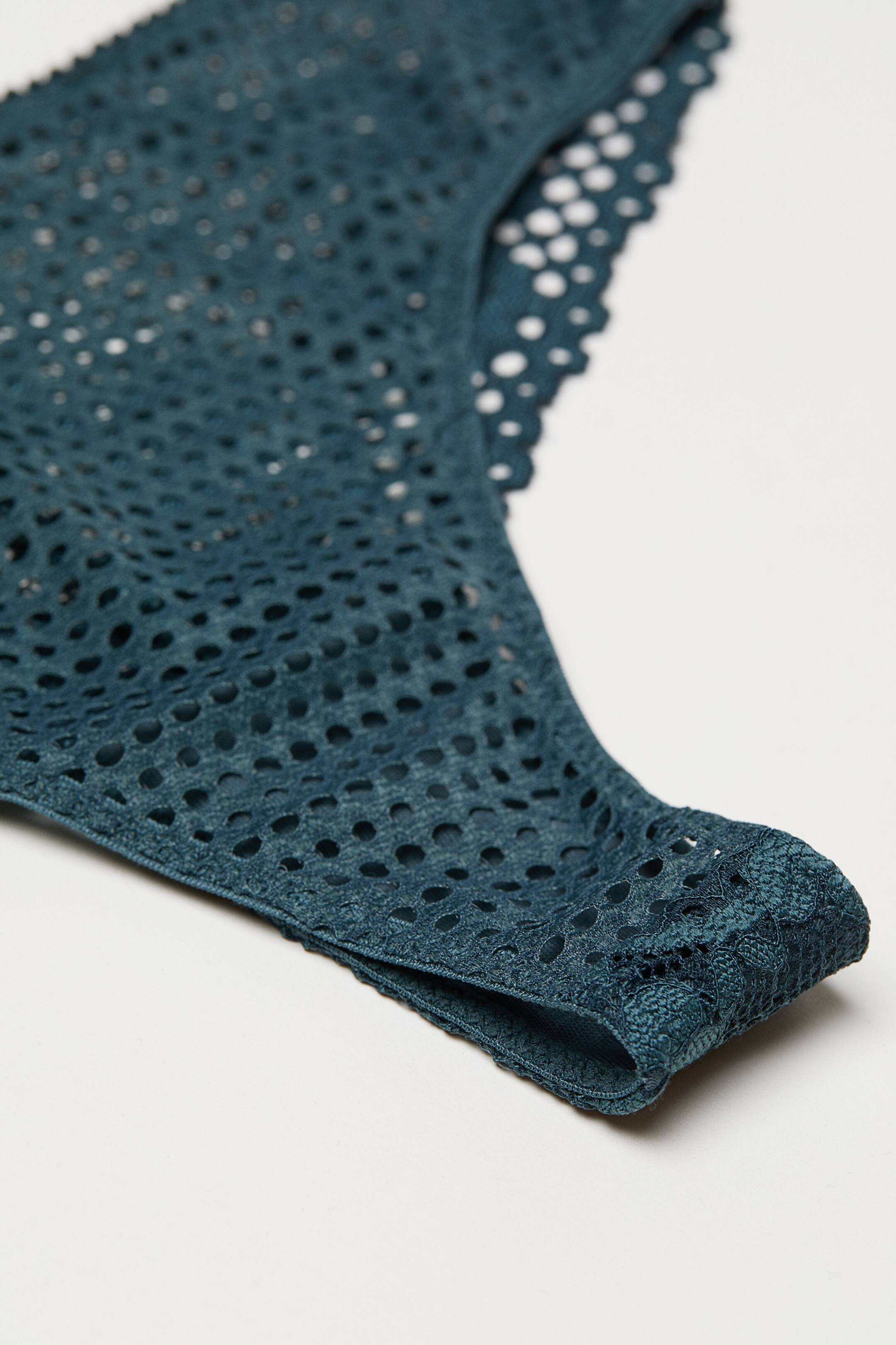 Lace Brazilian Briefs - Dark turquoise - Ladies | H&M CA
