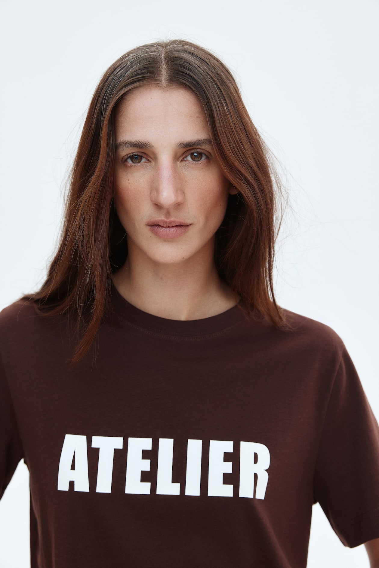 Women's Dark brown/Atelier Printed T-Shirt | H&M CA