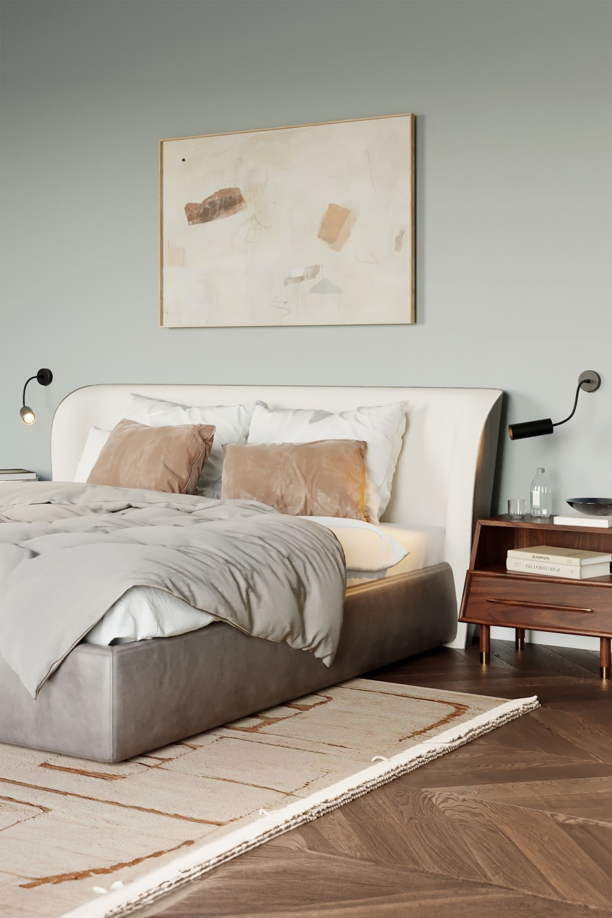 Set Of Two Flex Wall Sconces With Spotlight - Svart - Creative-Cables ...