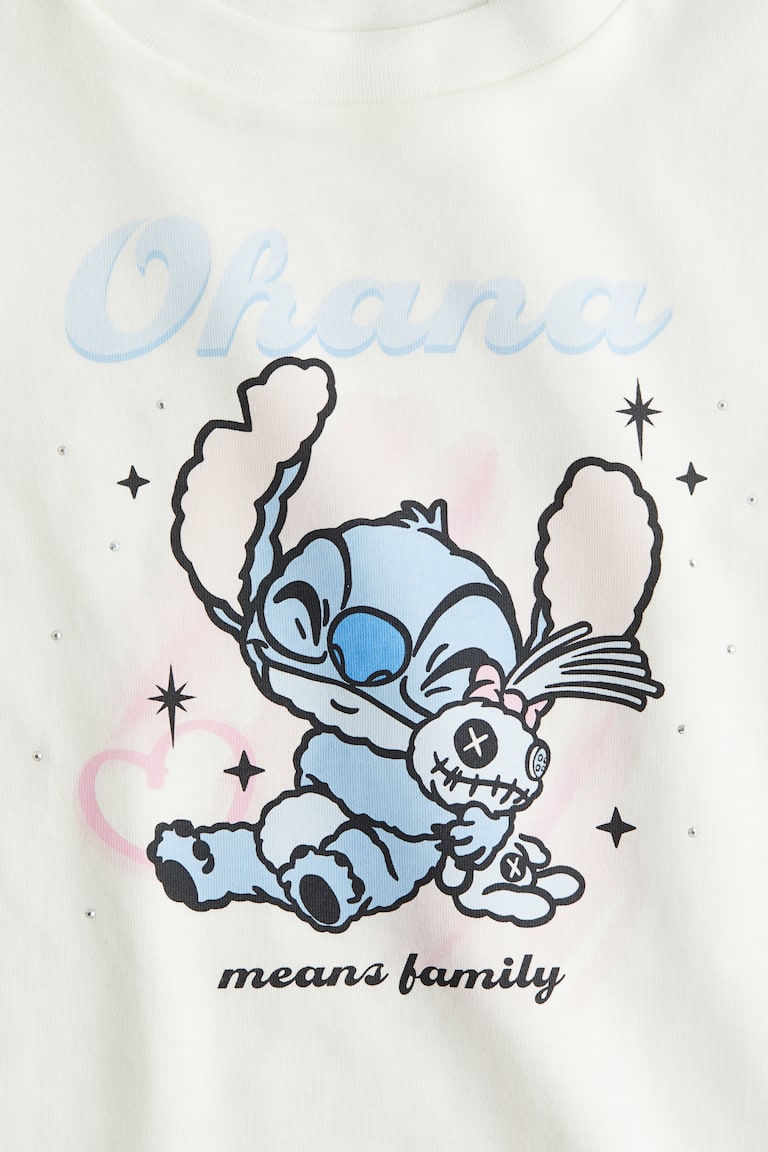 Printed T-shirt - White/Lilo & Stitch - Kids | H&M GB