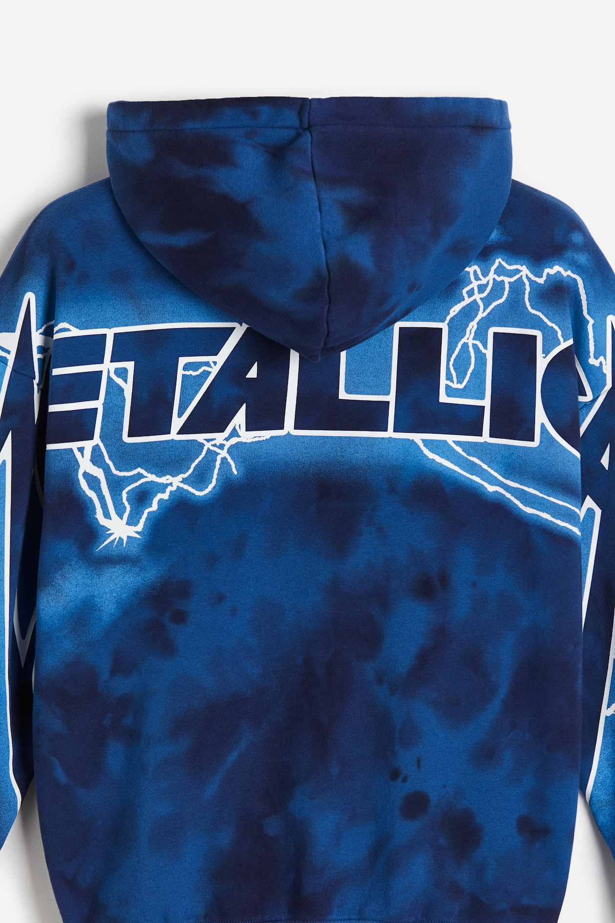 Men’s Blue/Metallica Oversized Fit Printed hoodie | H&M IN