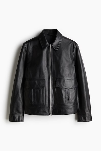 Men’s Black Leather Jacket | H&M US