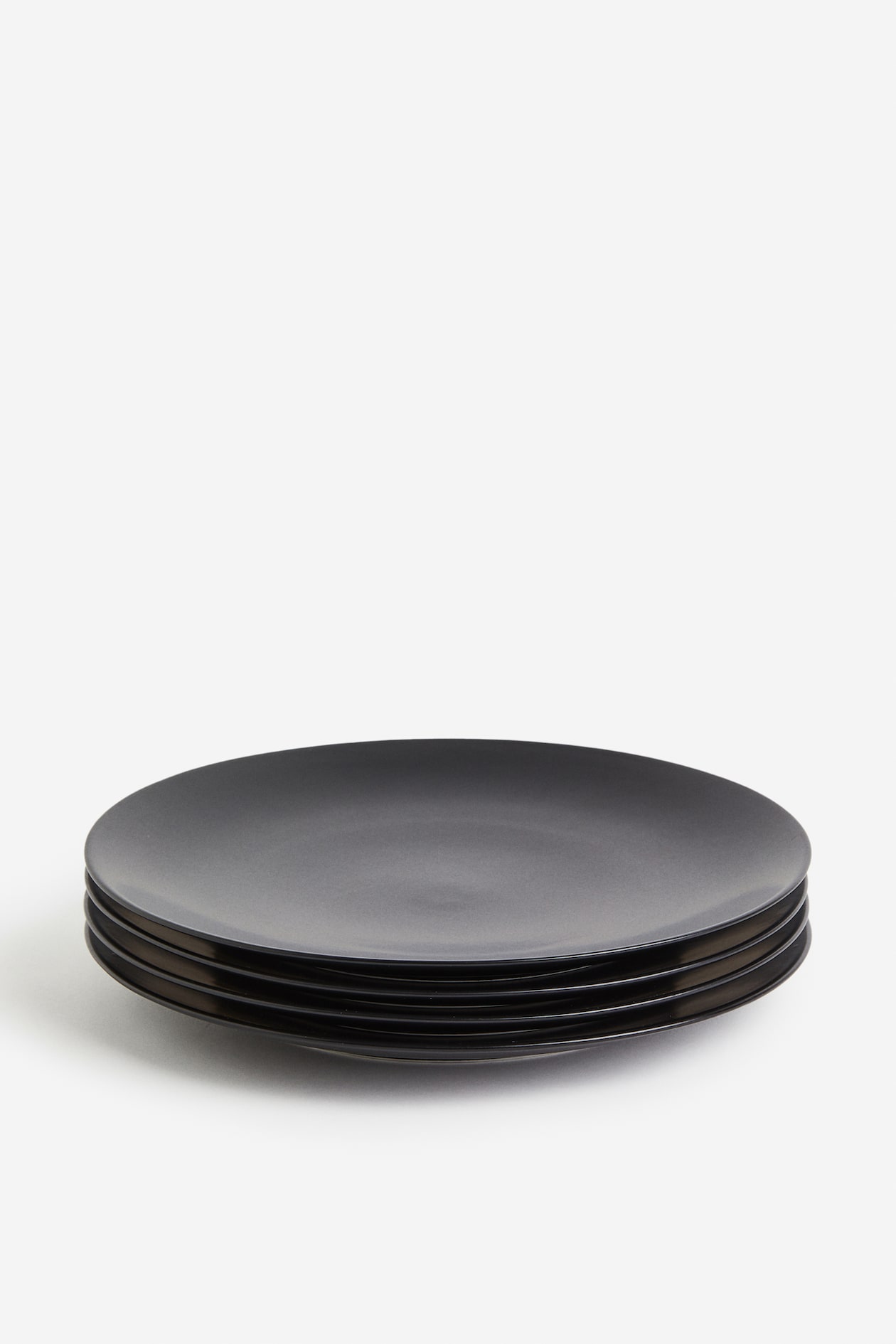 4-pack Porcelain Plates - Black - Home All | H&M US