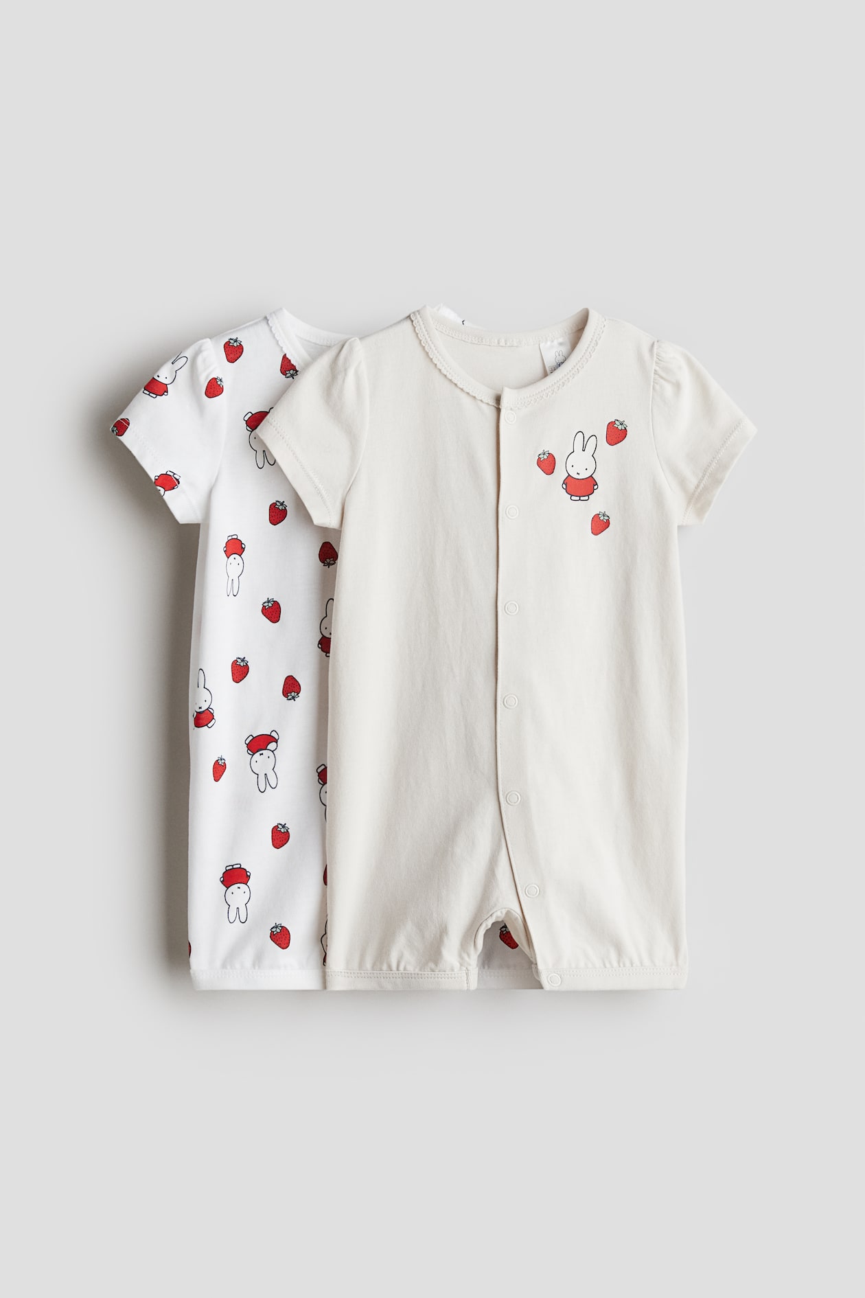 Pack de 2 pijamas estampados - Bege claro/Miffy - CRIANÇA | H&M PT