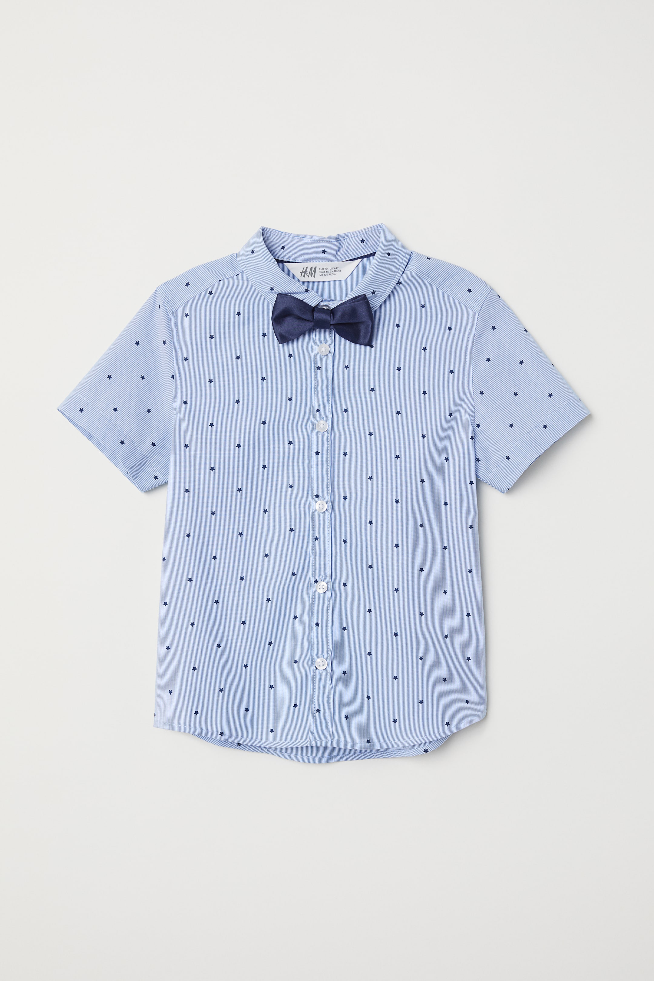 Hemd mit Krawatte/Fliege - Blau gestreift/Fliege - Kids | H&M DE