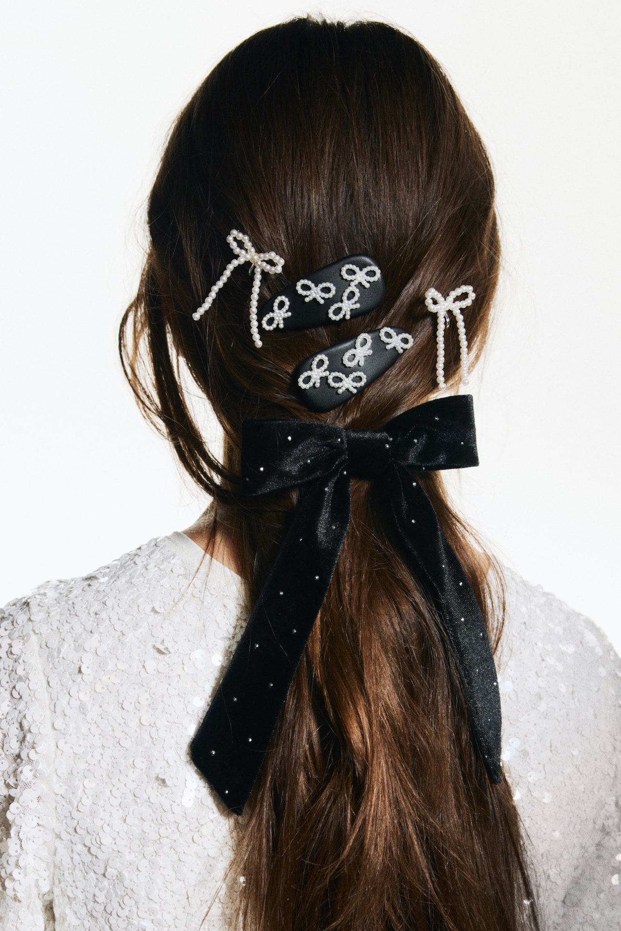 Black/Bows 2-pack embellished hair clips for kids | H&M GB