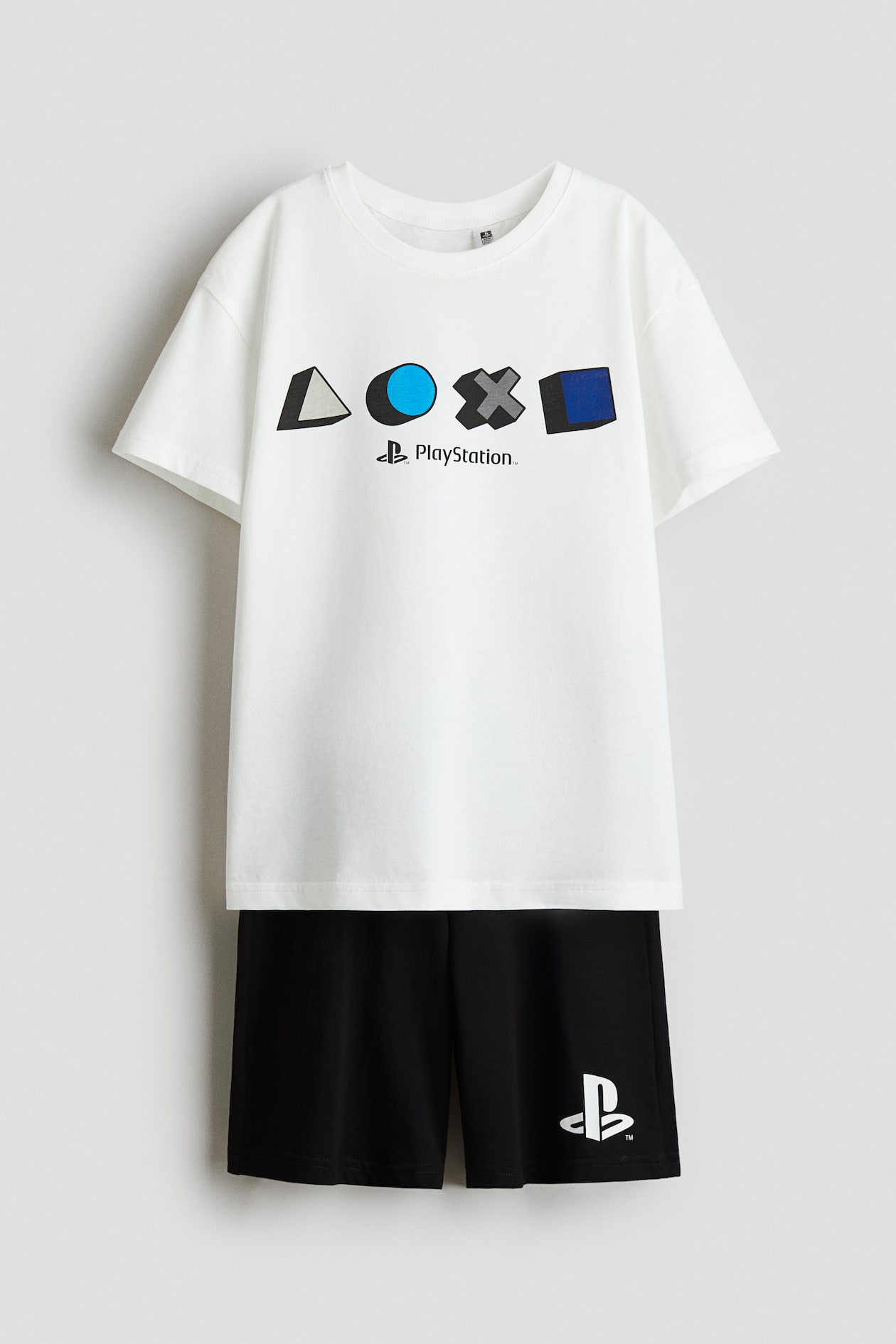 Bomullspyjamas med tryck - Vit/PlayStation - BARN | H&M SE