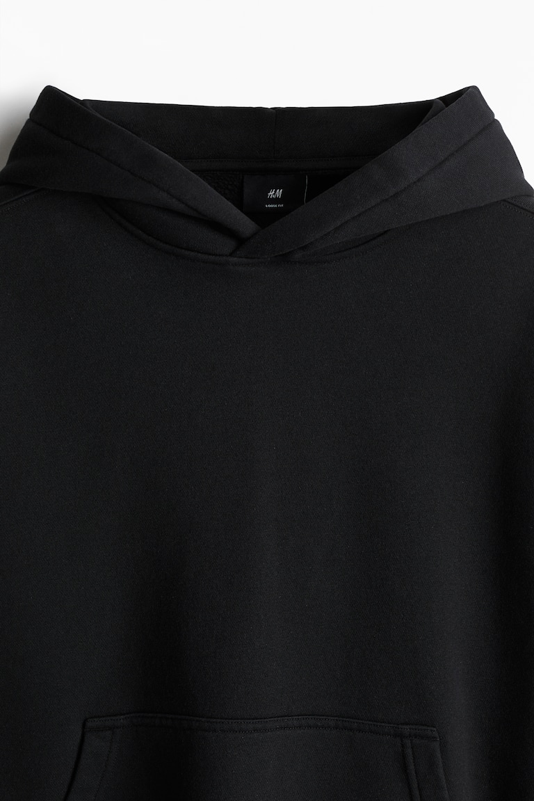 Men’s Black/Raptor Ridge Loose Fit Printed Hoodie | H&M CA