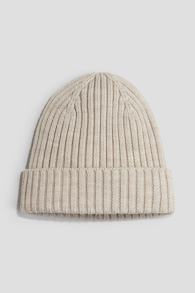 Light beige Wool-Knit Beanie for kids | H&M US