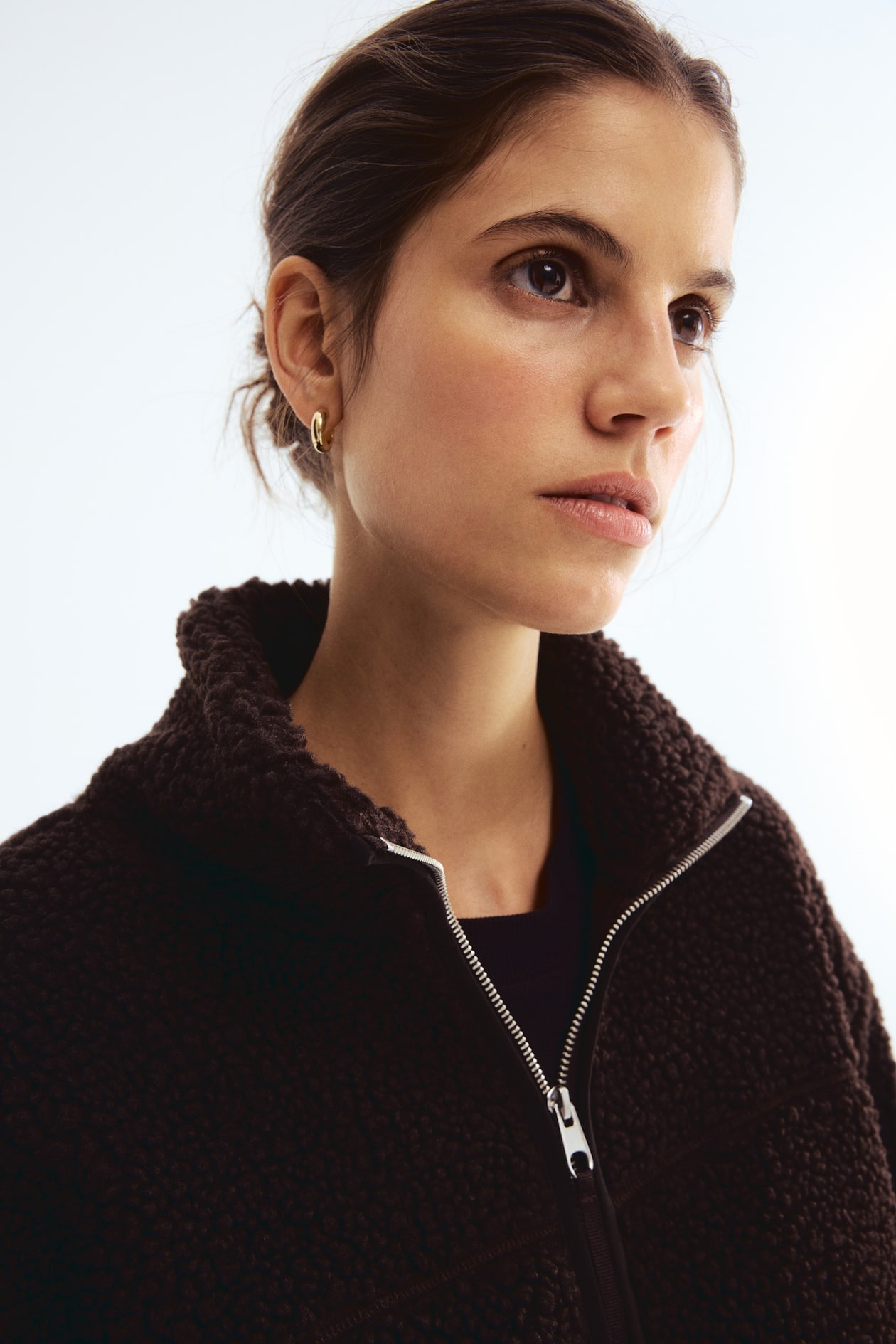 Women's Dark brown MAMA Before & After Babywearing Fleece Jacket | H&M US