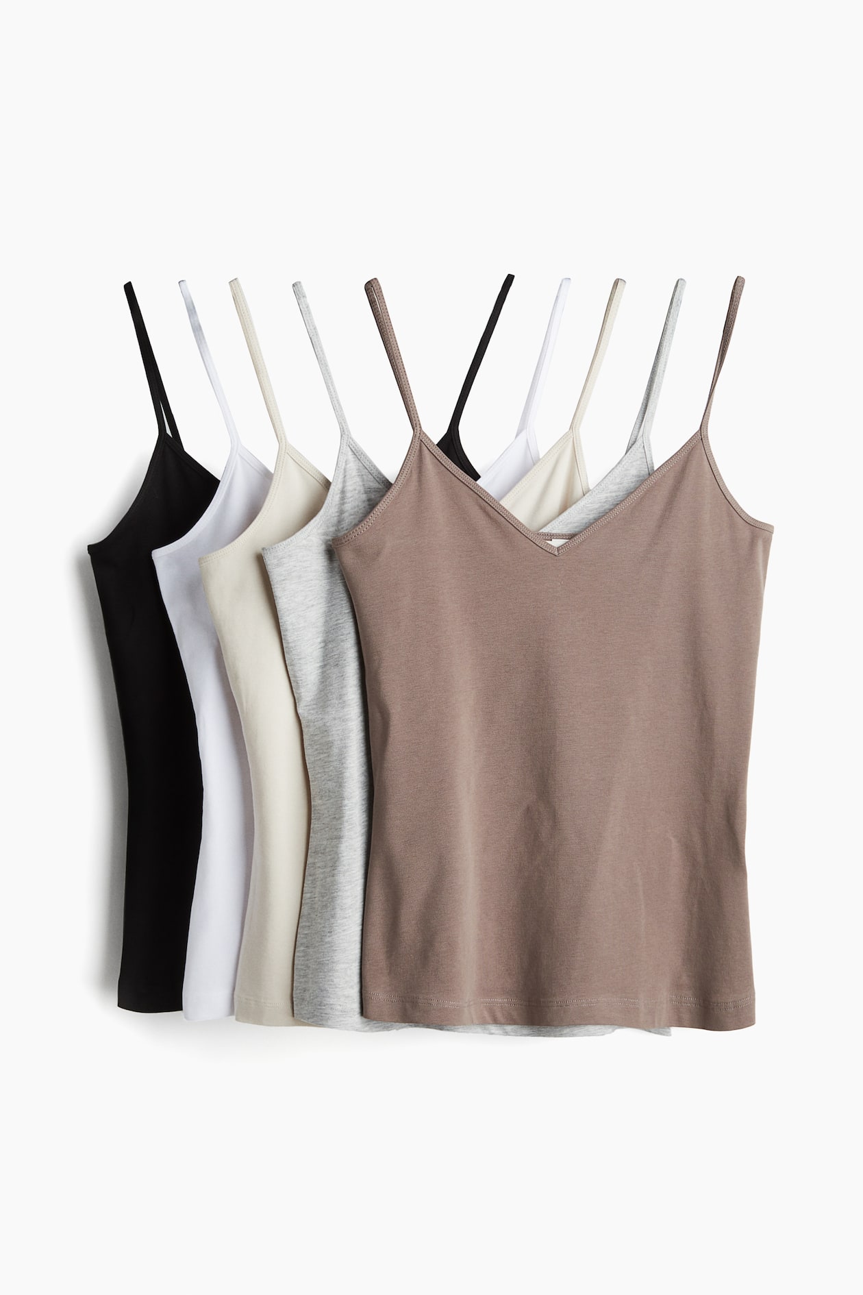 5-pack Camisole Tops - Taupe/cream - Ladies | H&M US
