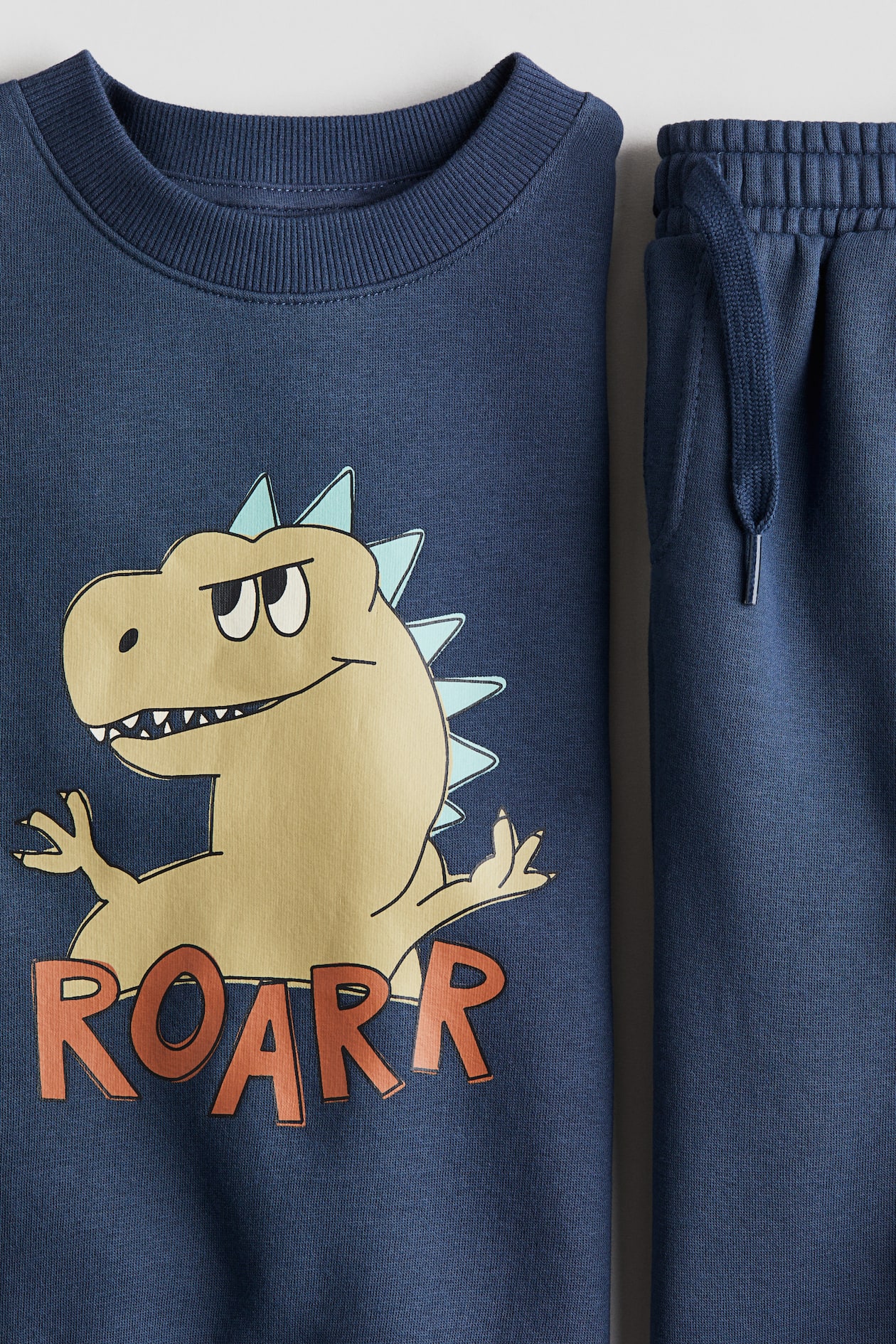 Navy blue/Roarr 2-piece sweatshirt set for kids | H&M GB