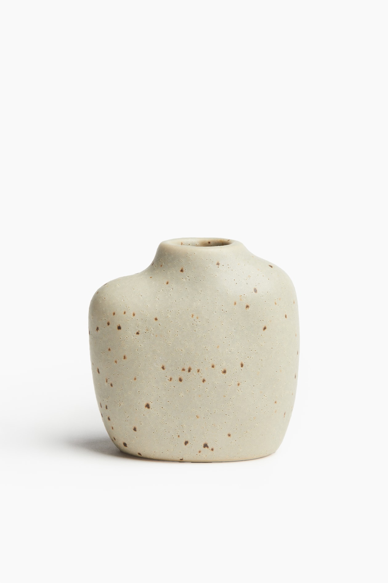 Small Irregular Stoneware Vase - Light beige/speckled - Home All | H&M US