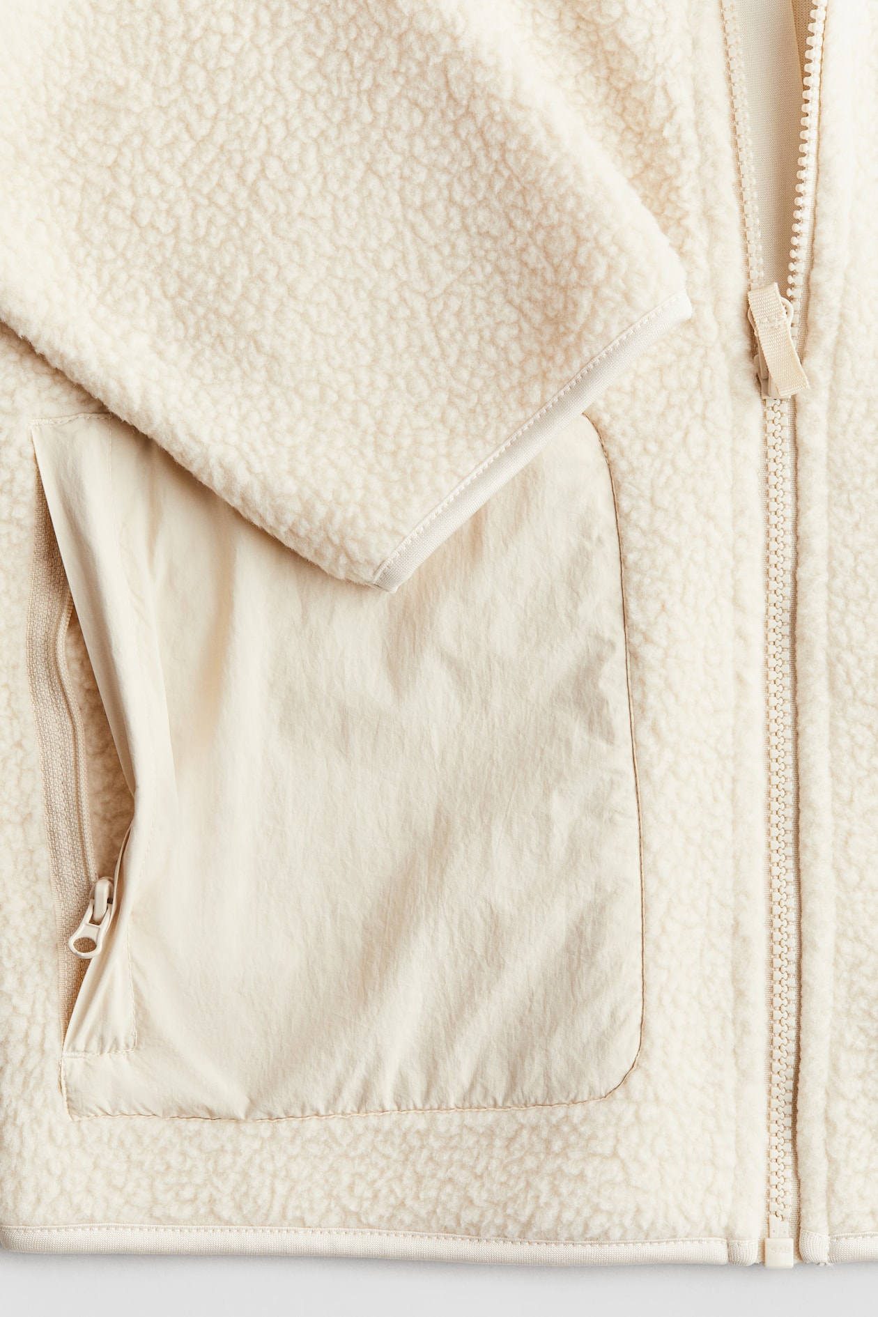 Light beige Teddy Fleece Jacket for kids | H&M US