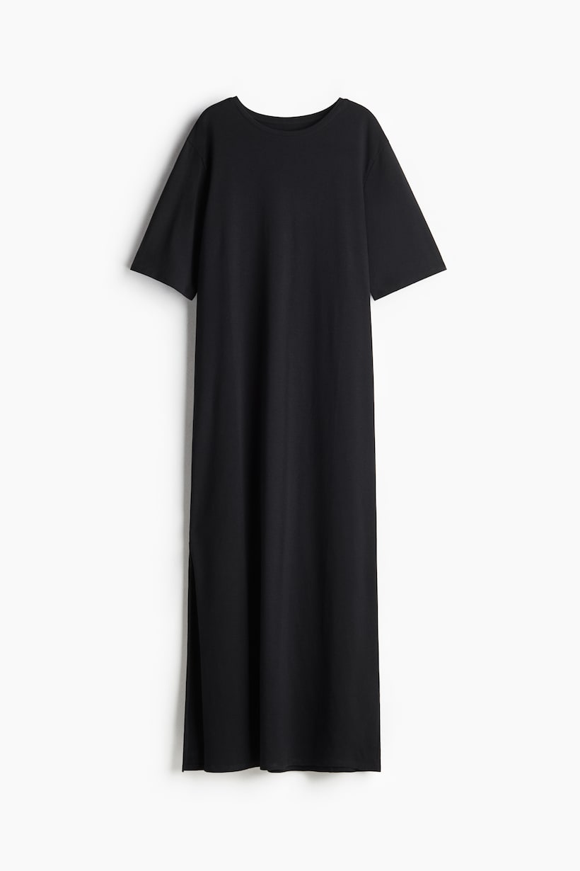 Long T-Shirt Dress - Black - Ladies | H&M US