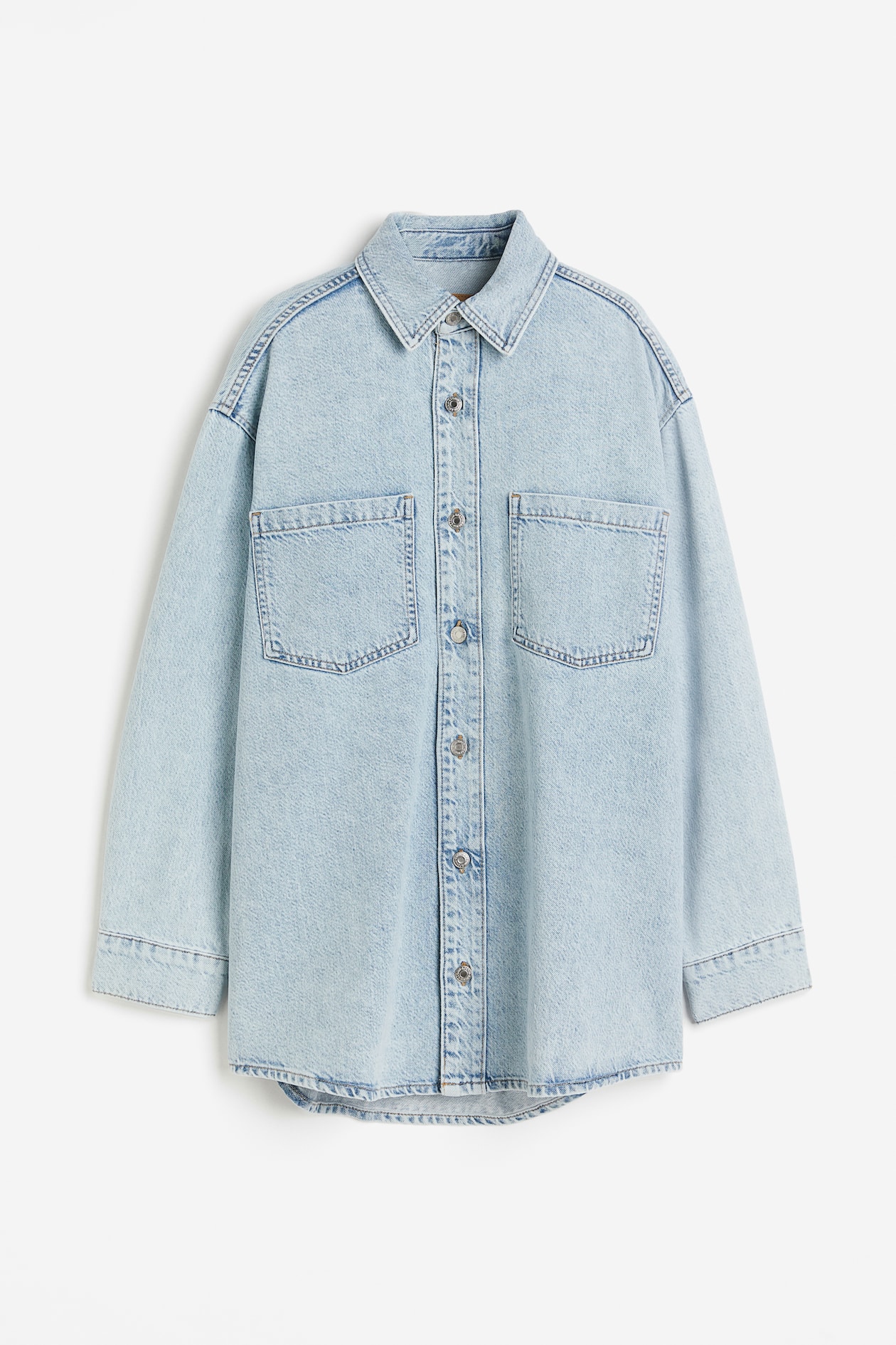 Feather Soft Denim Shirt - Pale denim blue - Ladies | H&M US