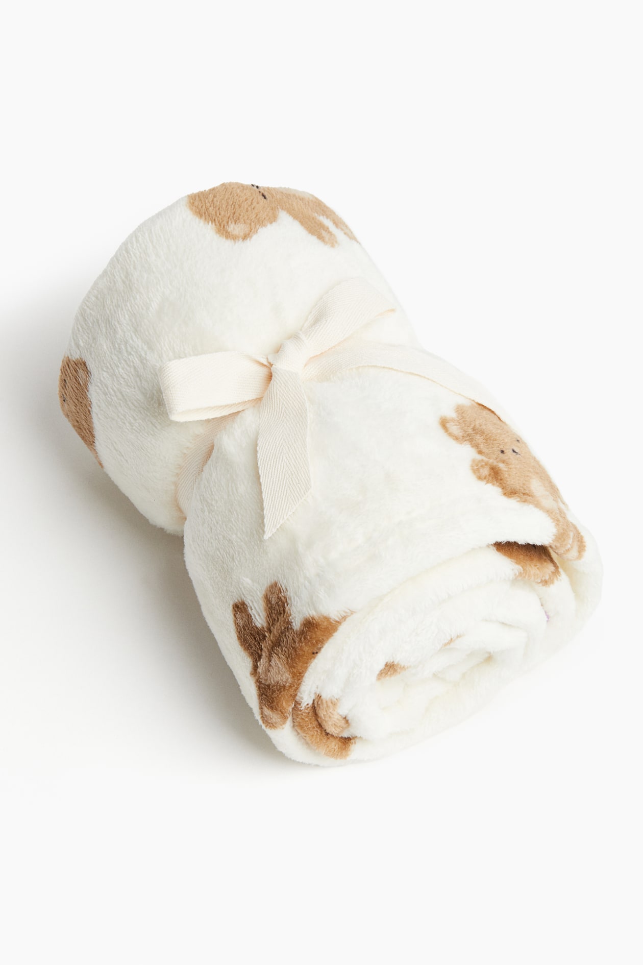 White/teddy bears Fleece Baby Blanket at H&M Home | H&M CA