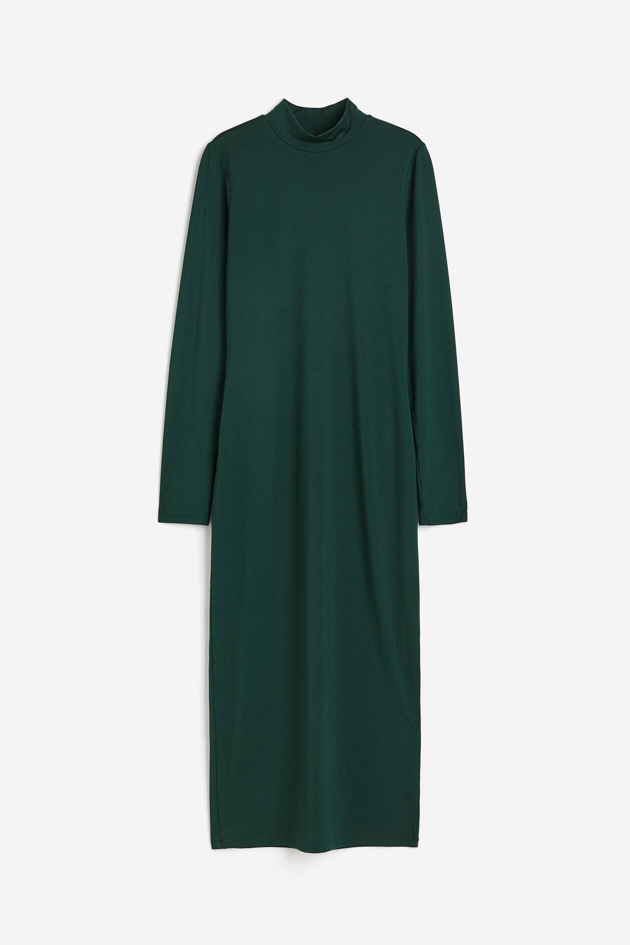 Women's Dark green Stand up-collar dress | H&M IN