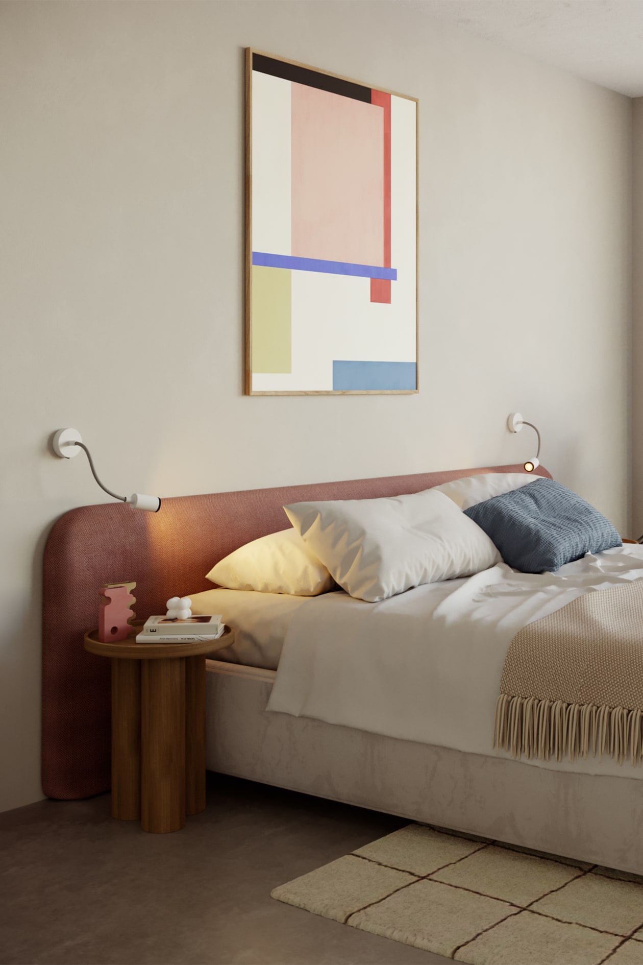 Set Of Two Flex Wall Sconces With Spotlight - Weiß - Creative-Cables ...