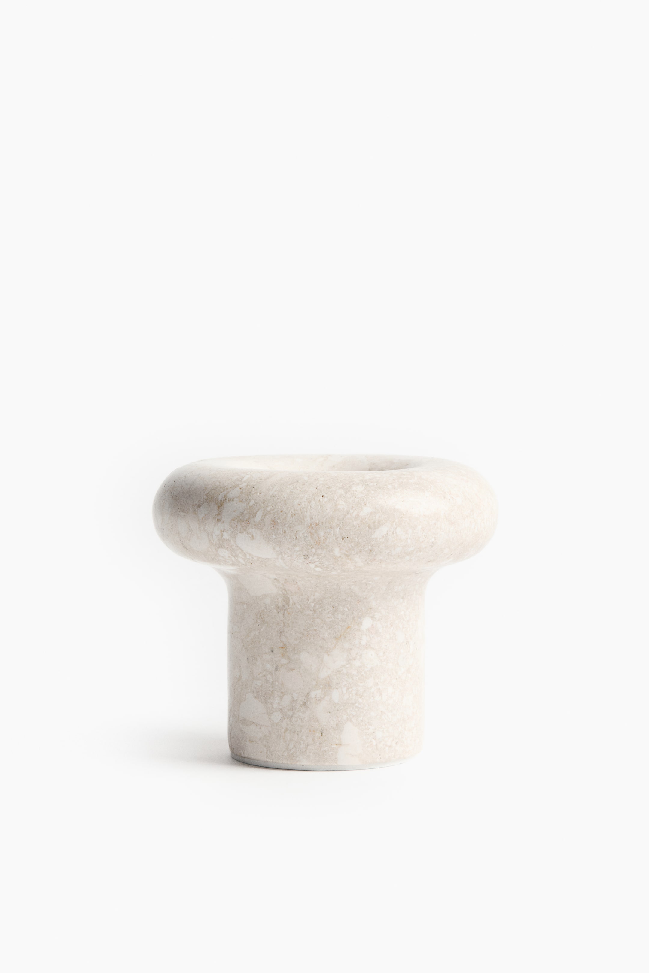 Marble candle holder - Light beige/Marbled - Home All | H&M IE