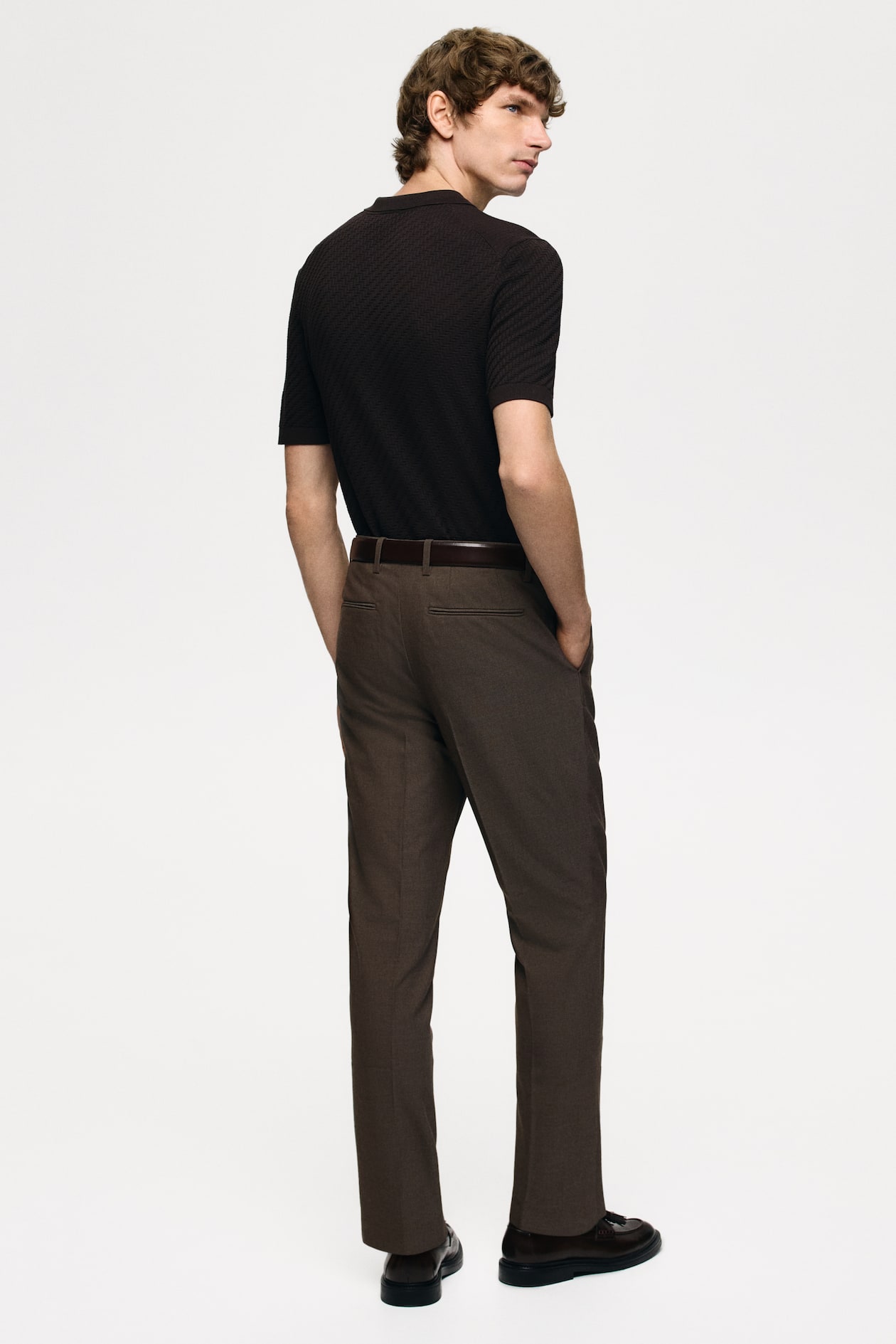 Pantalon de costume près du corps - Brun - HOMME | H&M CA