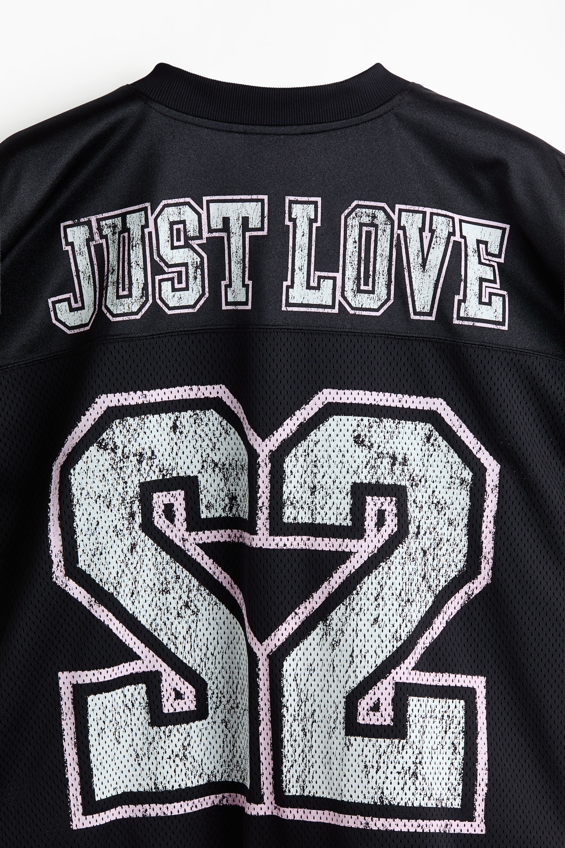 Oversized Fit Printed mesh T-shirt - Black/22 - Men | H&M HK