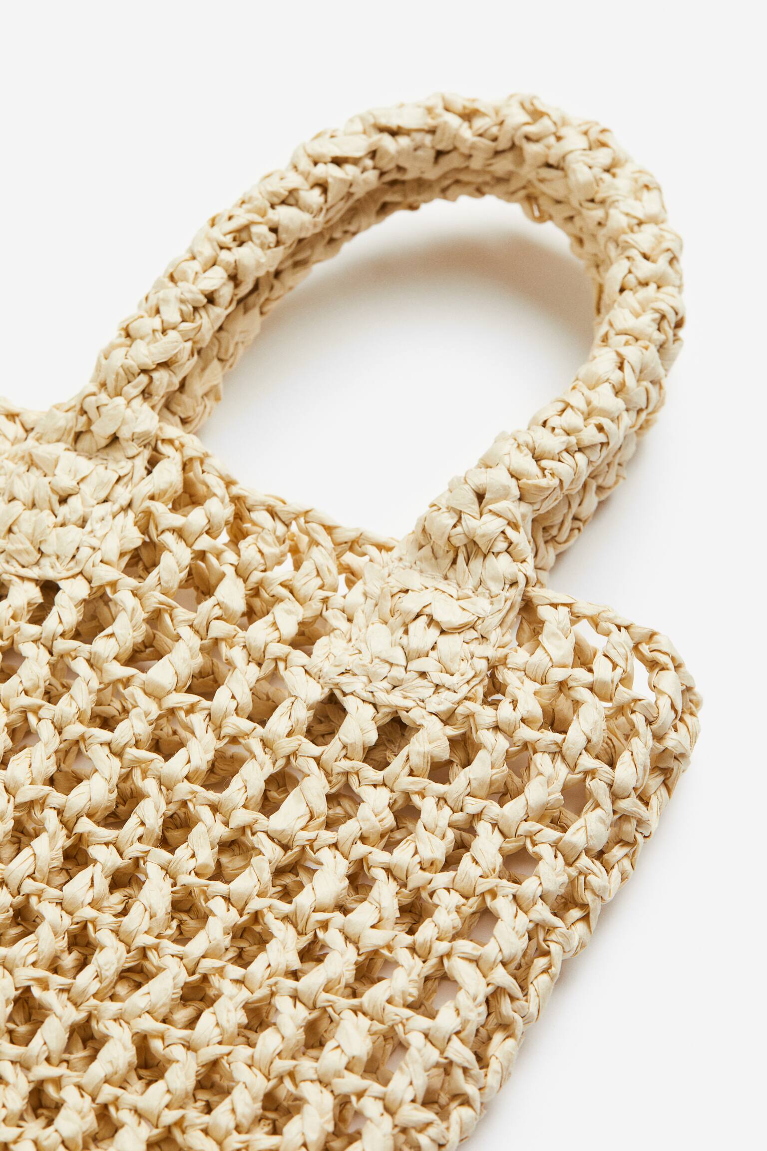 Liten shopper i strå - Lys beige - DAME | H&M NO