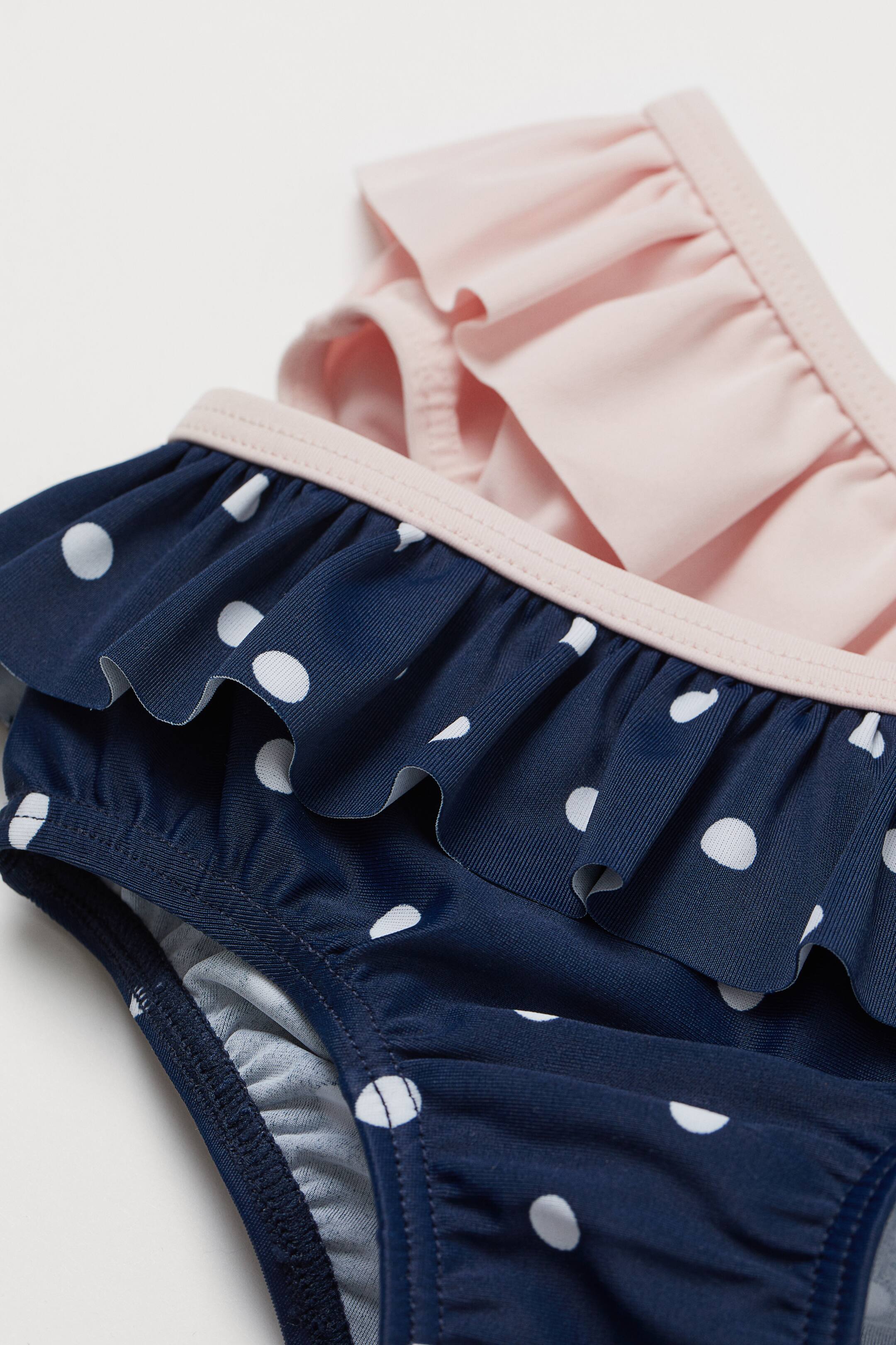 2-pack frill-trim swim pants - Dark blue/Spotted - Kids | H&M HK