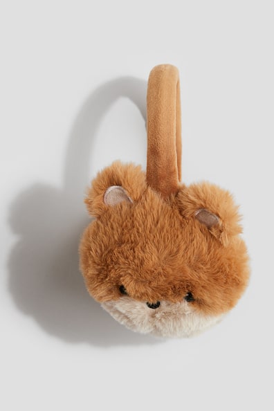 Beige/teddy bear Fluffy Earmuffs for kids | H&M US