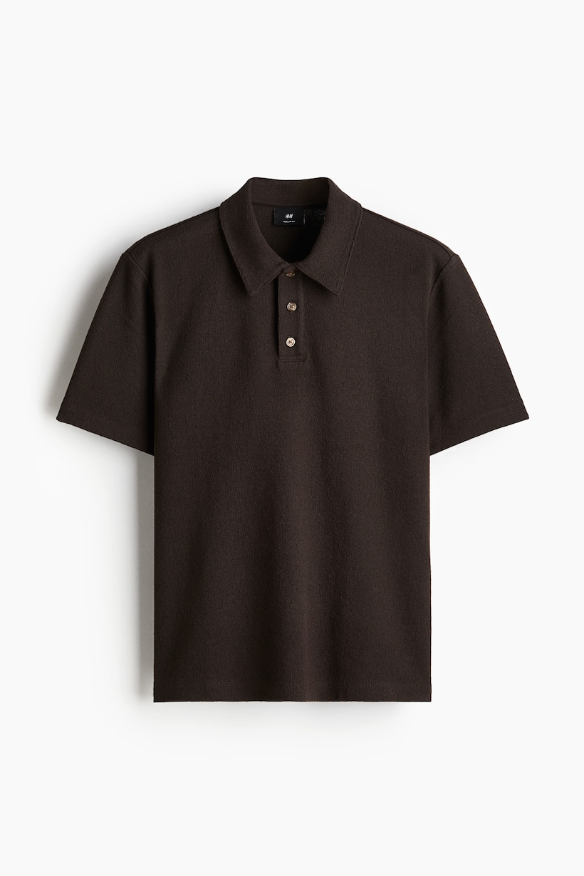Regular-Fit Polo Shirt - Dark brown - Men | H&M US