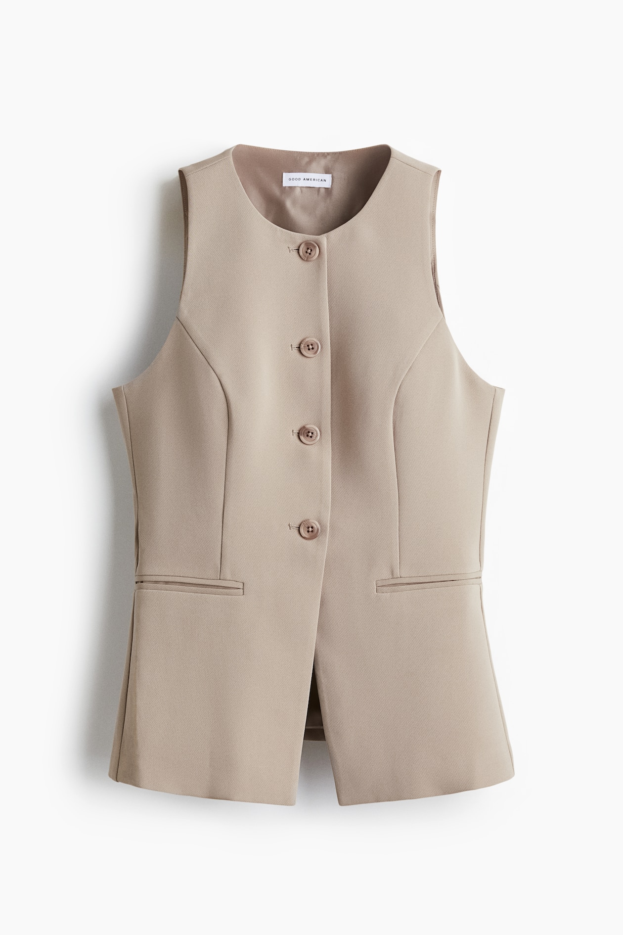 Luxe Suiting Sculpted Vest - Mineral - Good American - DAMES | H&M NL