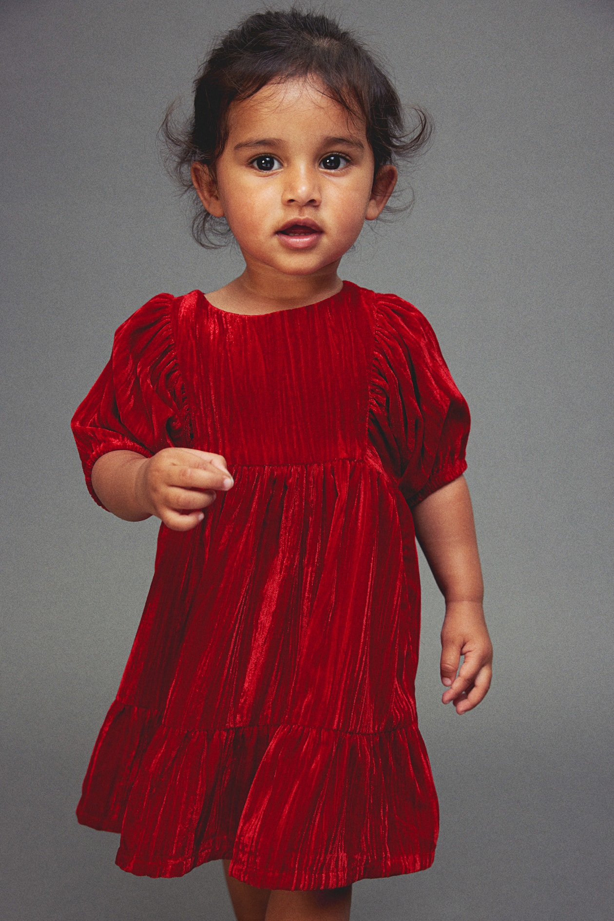 Robe en velours frappé - Rouge - ENFANT | H&M BE