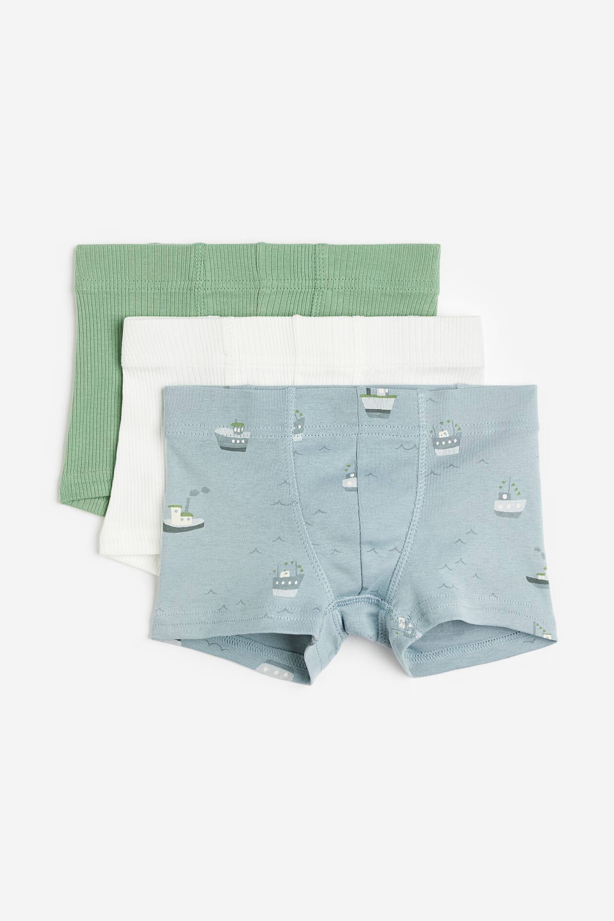 Pack de 3 calzoncillos bóxer - Verde/Barcos - NIÑOS | H&M ES