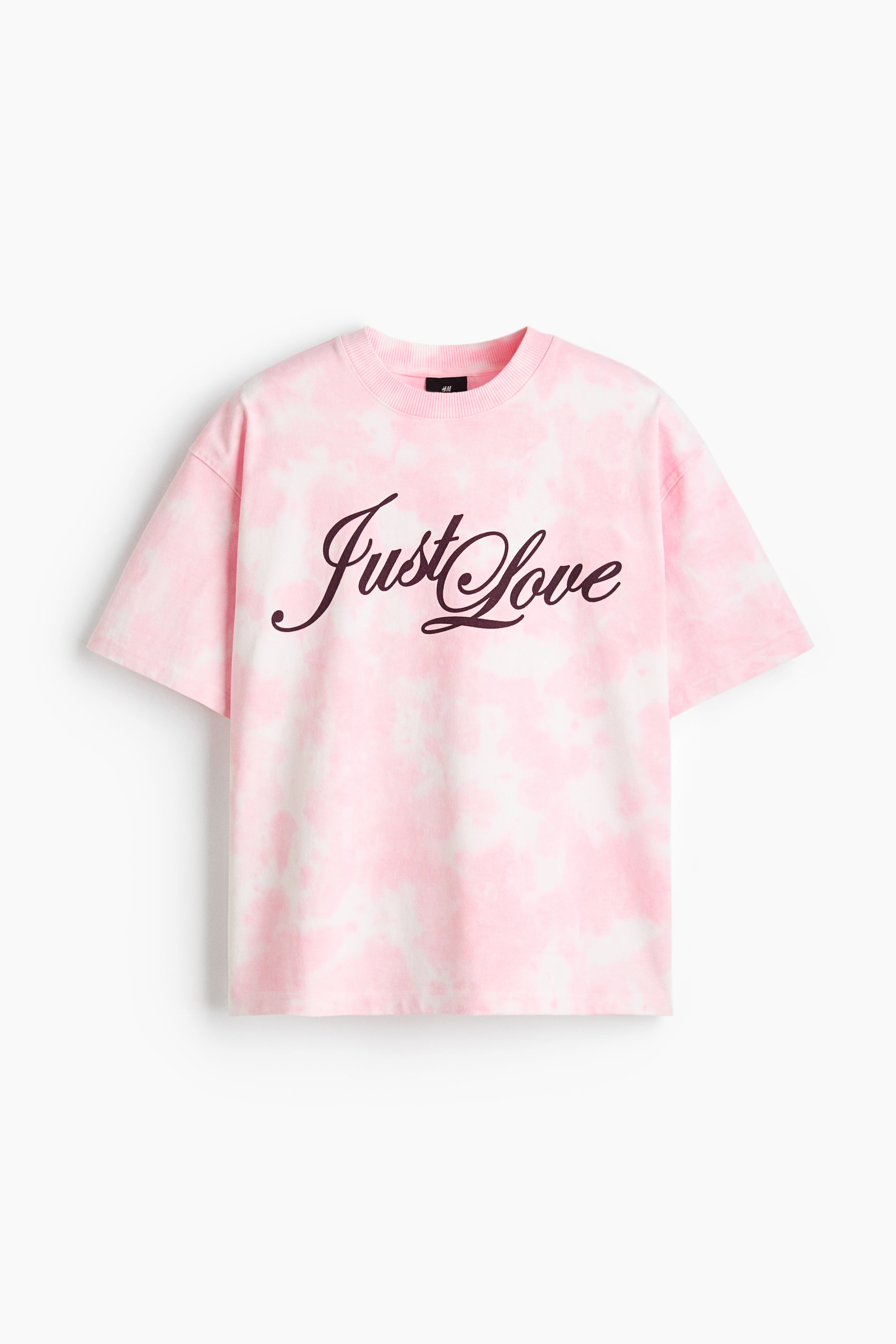 Men’s Pink/Just Love Oversized Heat Reactive Printed T-Shirt | H&M CA