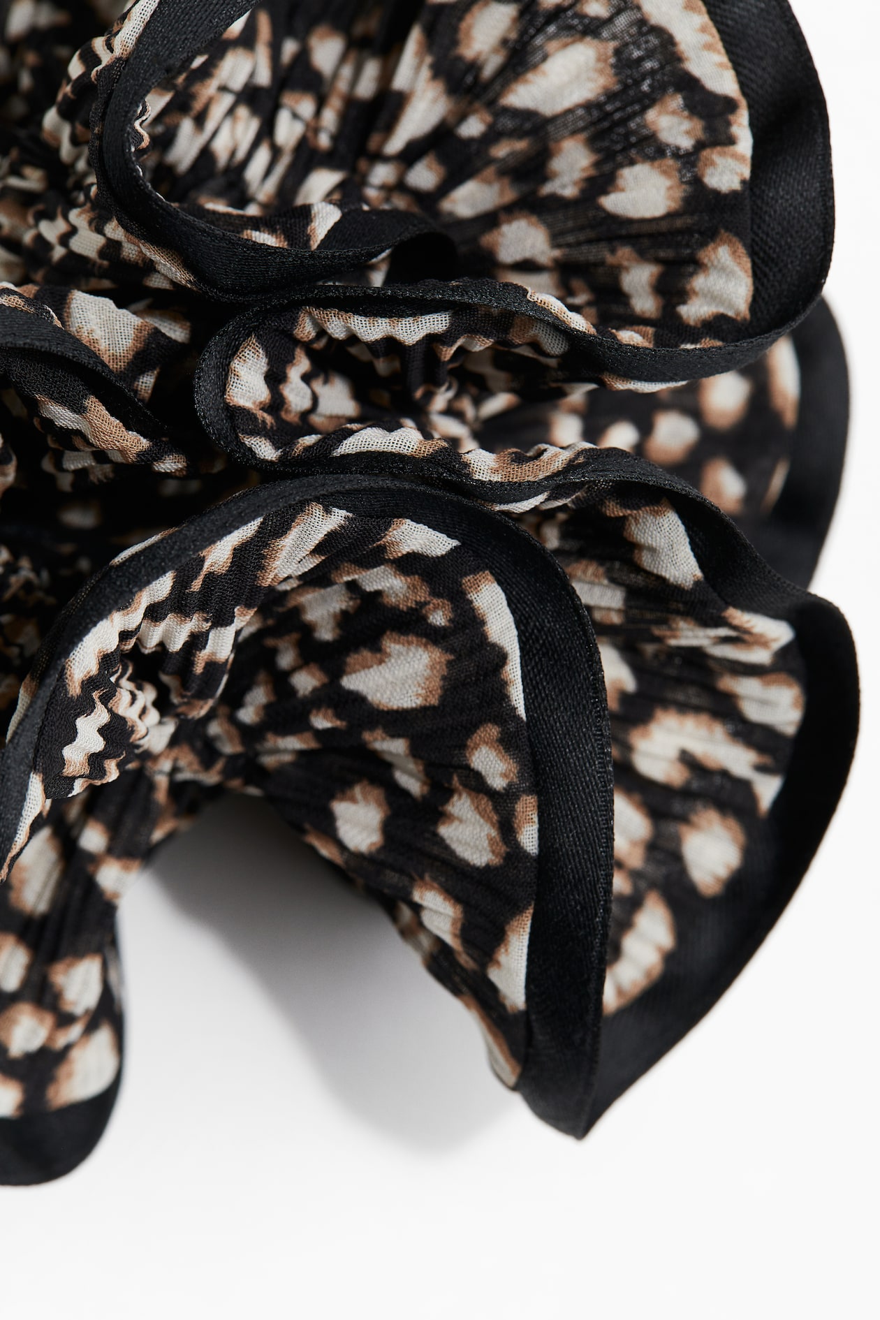 Women's Black/patterned Ruffled Scrunchie | H&M CA