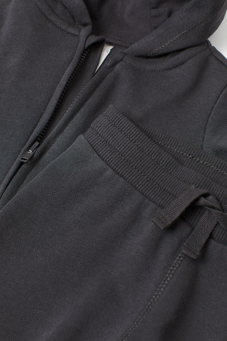3-piece cotton set - Dark grey/Diggers - Cotton - Kids | H&M IE