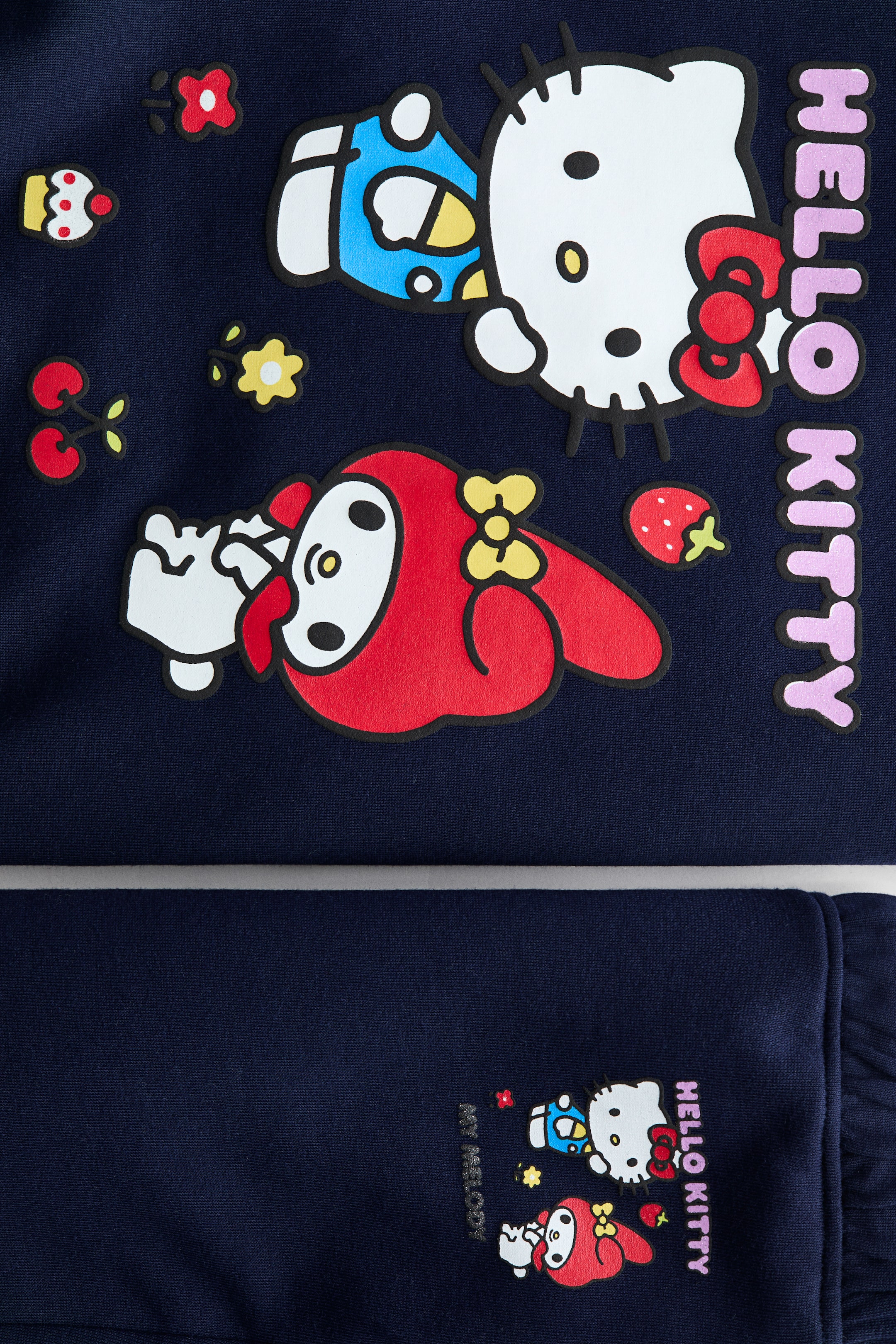 Ensemble 2 pièces en molleton imprimé - Bleu marine/Hello Kitty ...