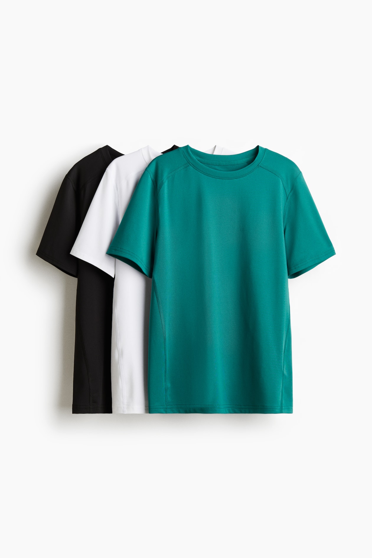 3-pack sports tops with DryMove™ - Turquoise/Black/White - Kids | H&M SG