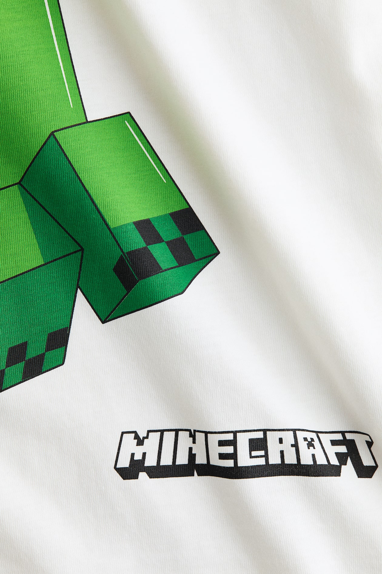 White/Minecraft Oversized printed T-shirt for kids | H&M MY