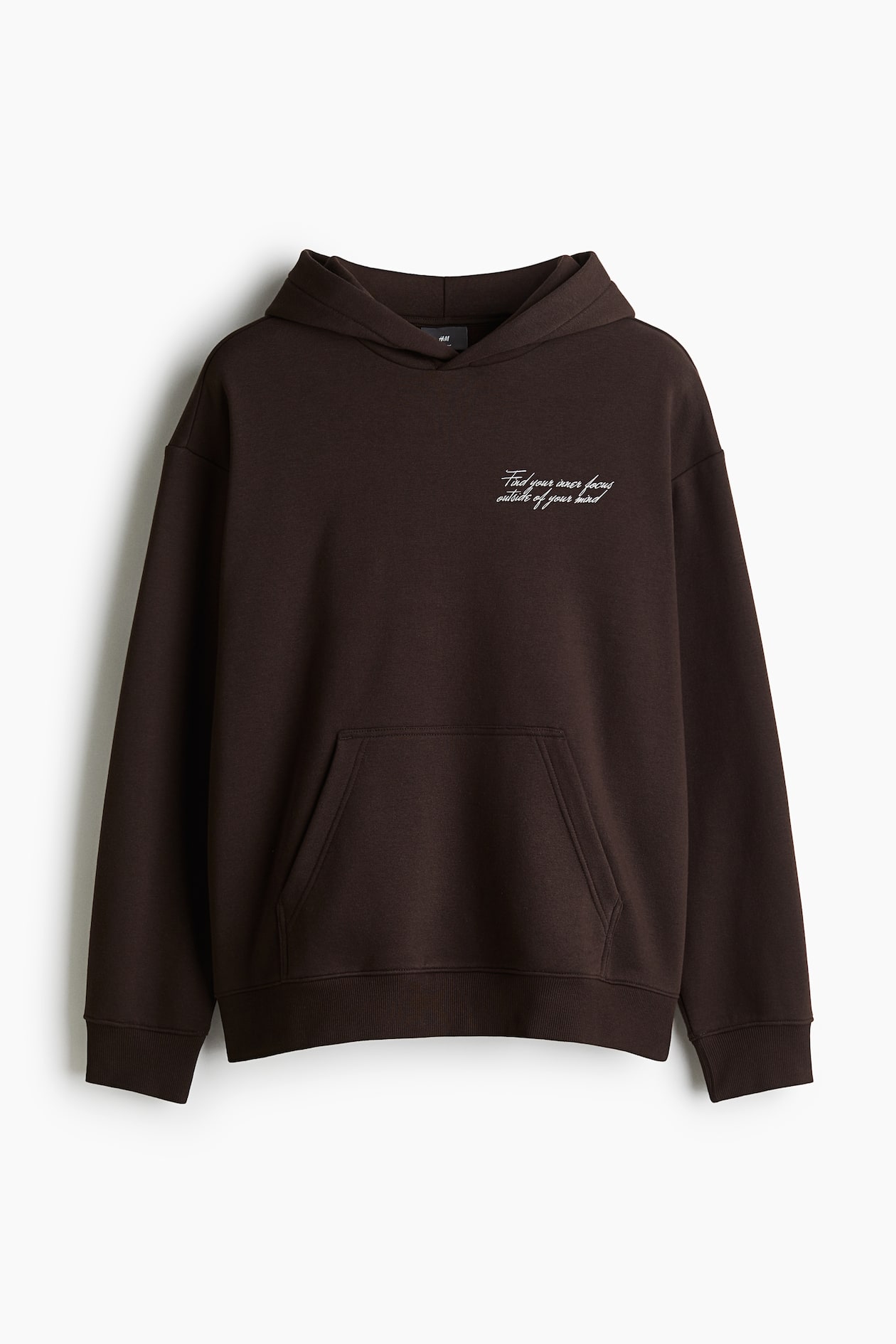 Men’s Dark brown/Inner Focus Loose Fit Printed hoodie | H&M GB