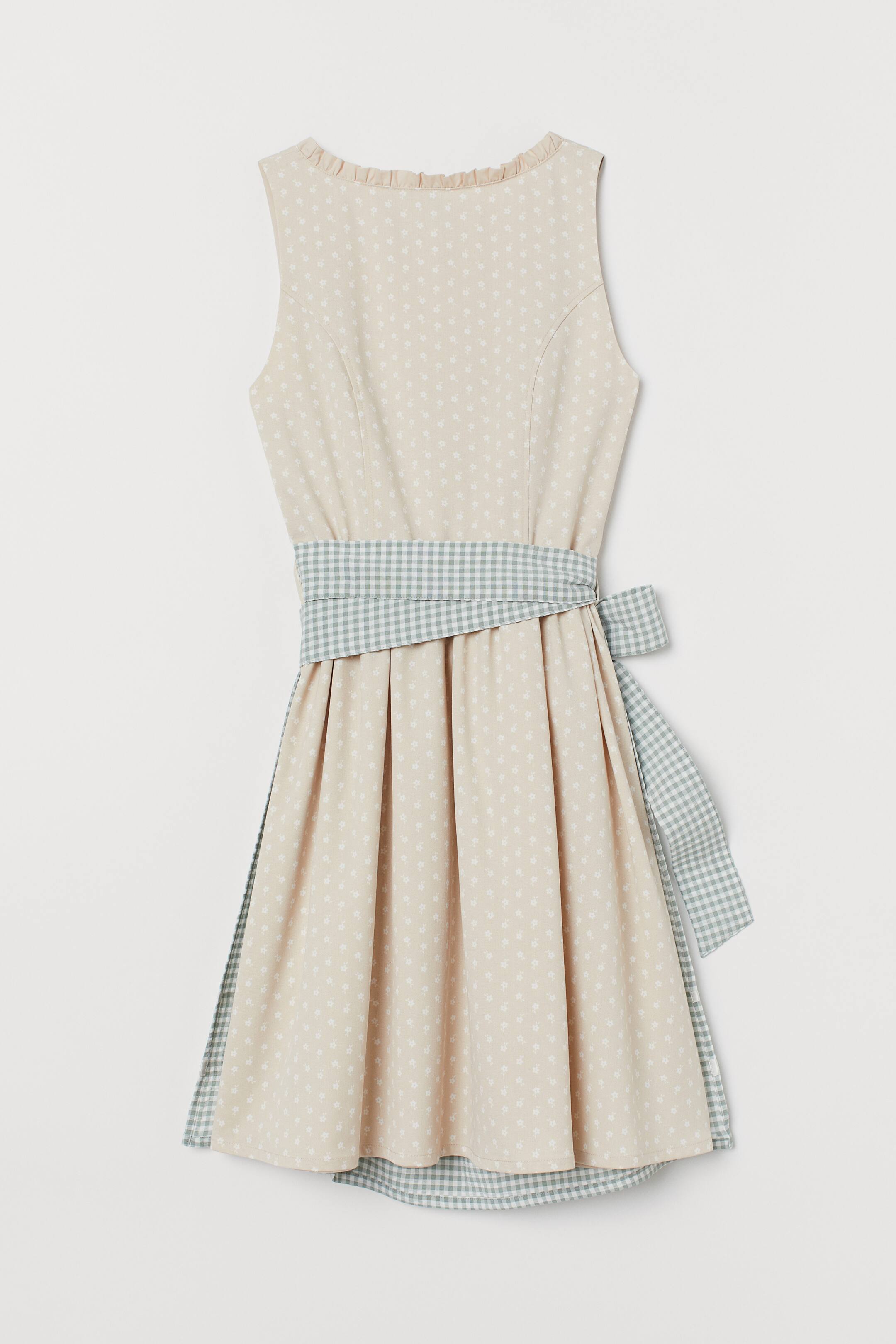 Dirndl a fiori - Beige chiaro/verde chiaro - DONNA | H&M IT
