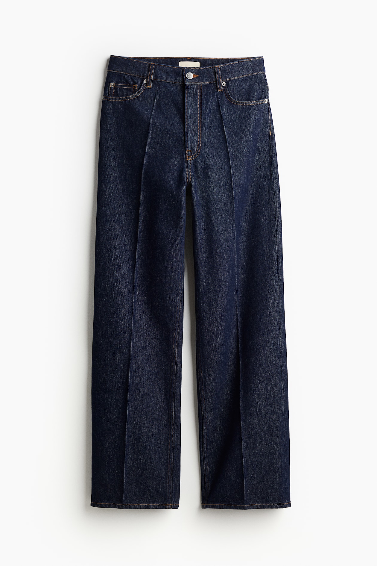 Crease-leg denim trousers - Dark denim blue - Ladies | H&M GB