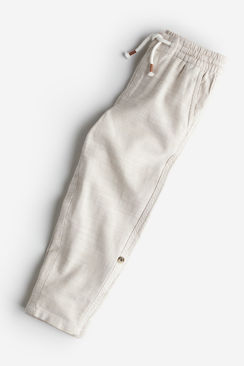 Light beige Loose Fit Roll-up Pants for kids | H&M US